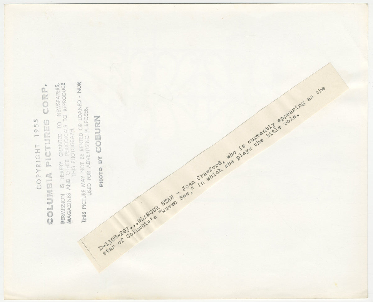 Queen Bee Movie Poster 1955 8x10