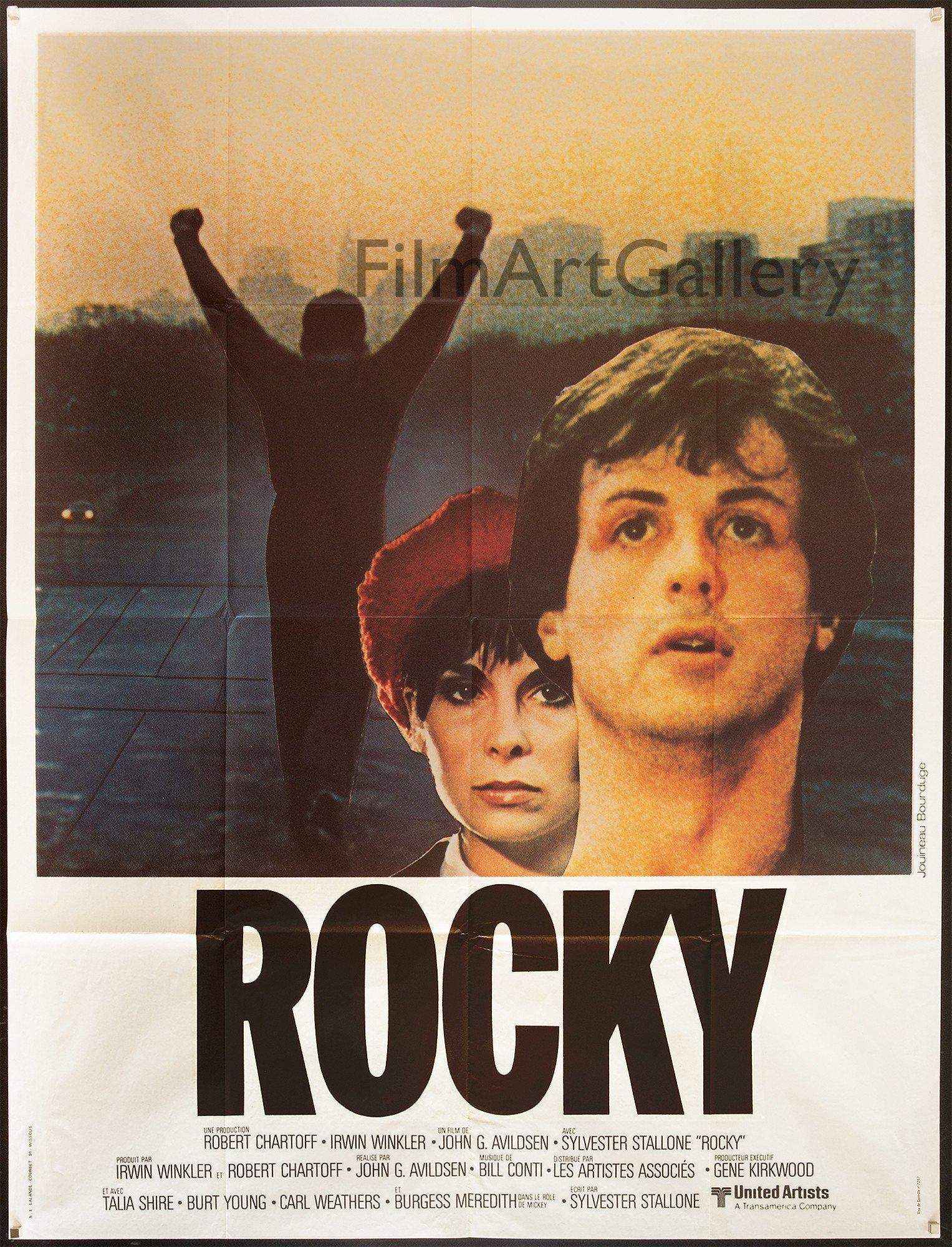 Rocky Movie Poster 1977 French 1 panel (47x63)