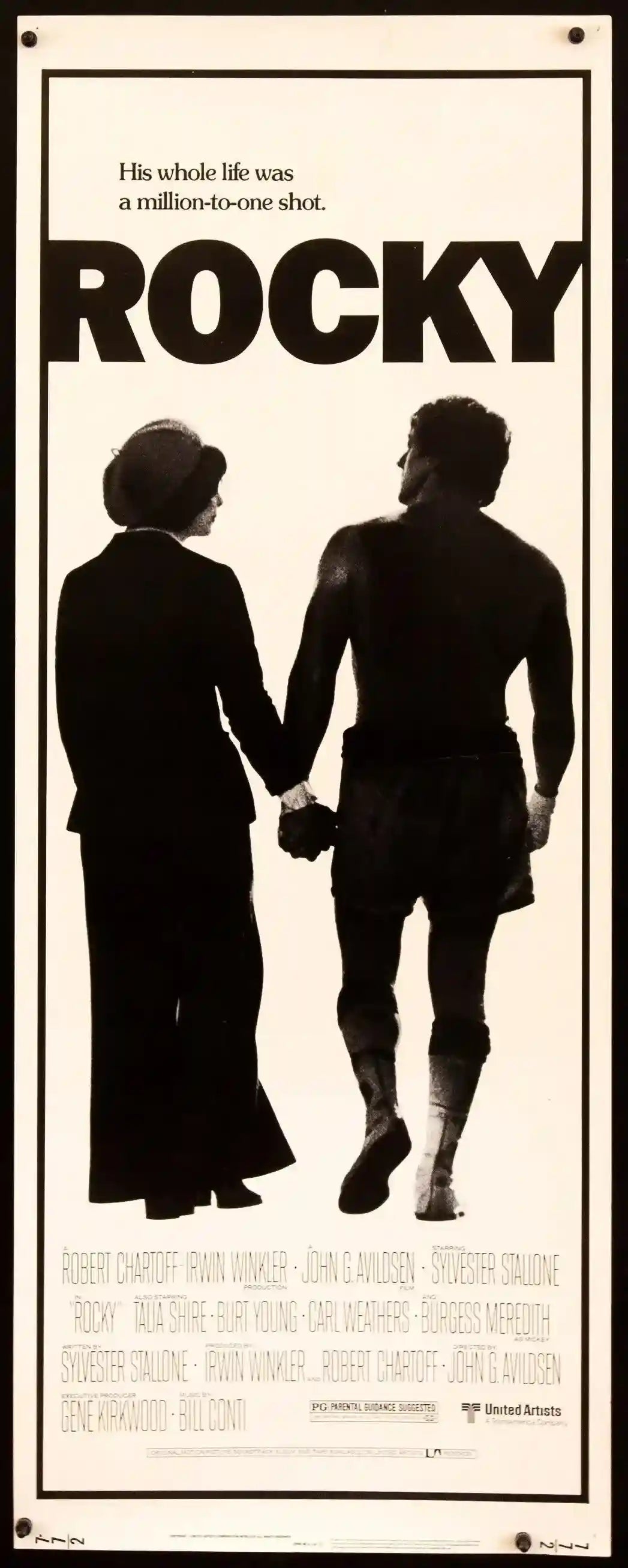 Rocky Movie Poster 1976 Insert (14x36)