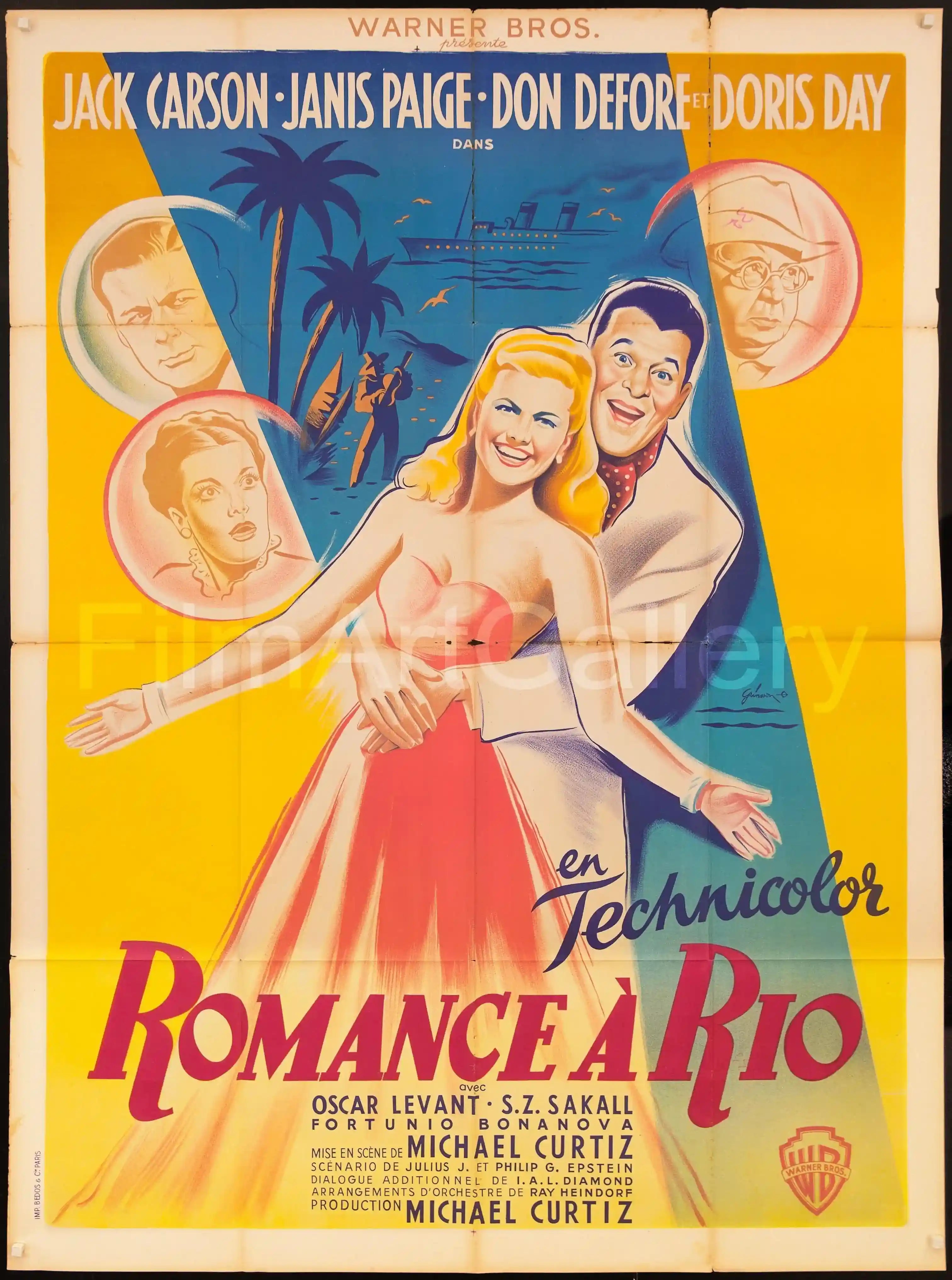 Romance On the High Seas Movie Poster 1948 French 1 Panel (47x63)