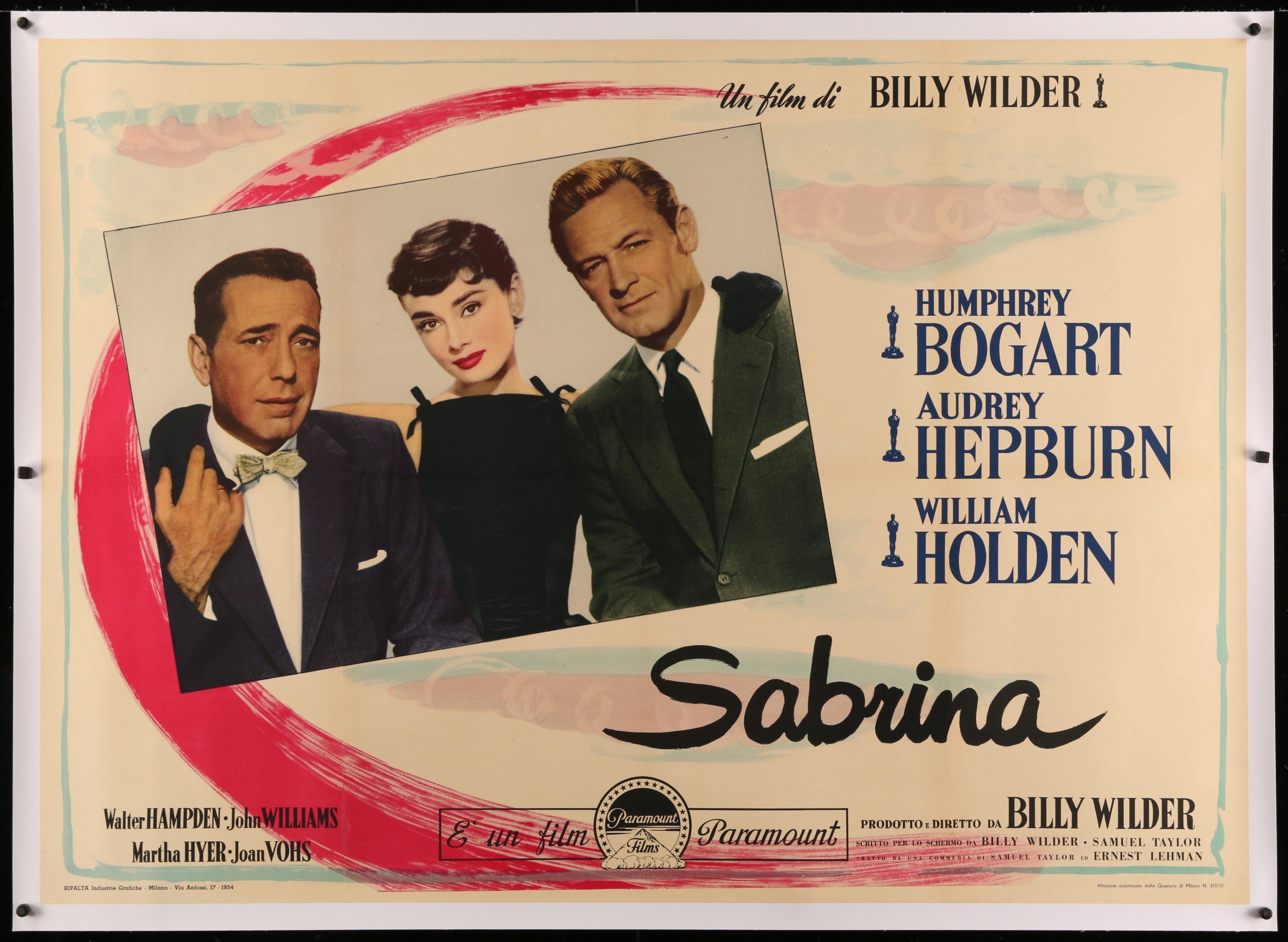 Sabrina Movie Poster 1954 Italian 2 foglio (39x55)