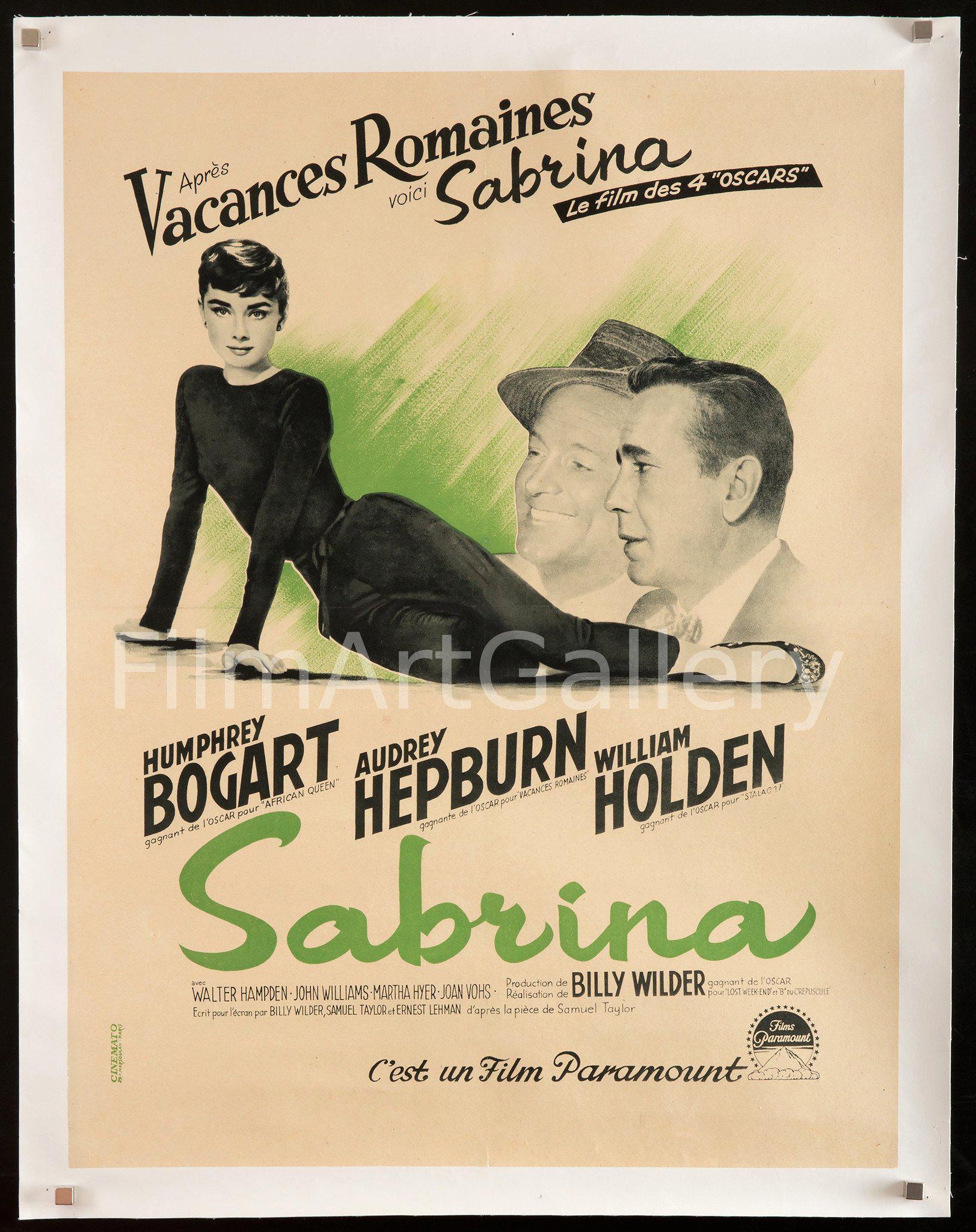 Sabrina Movie Poster 1955 French Small (23x32)