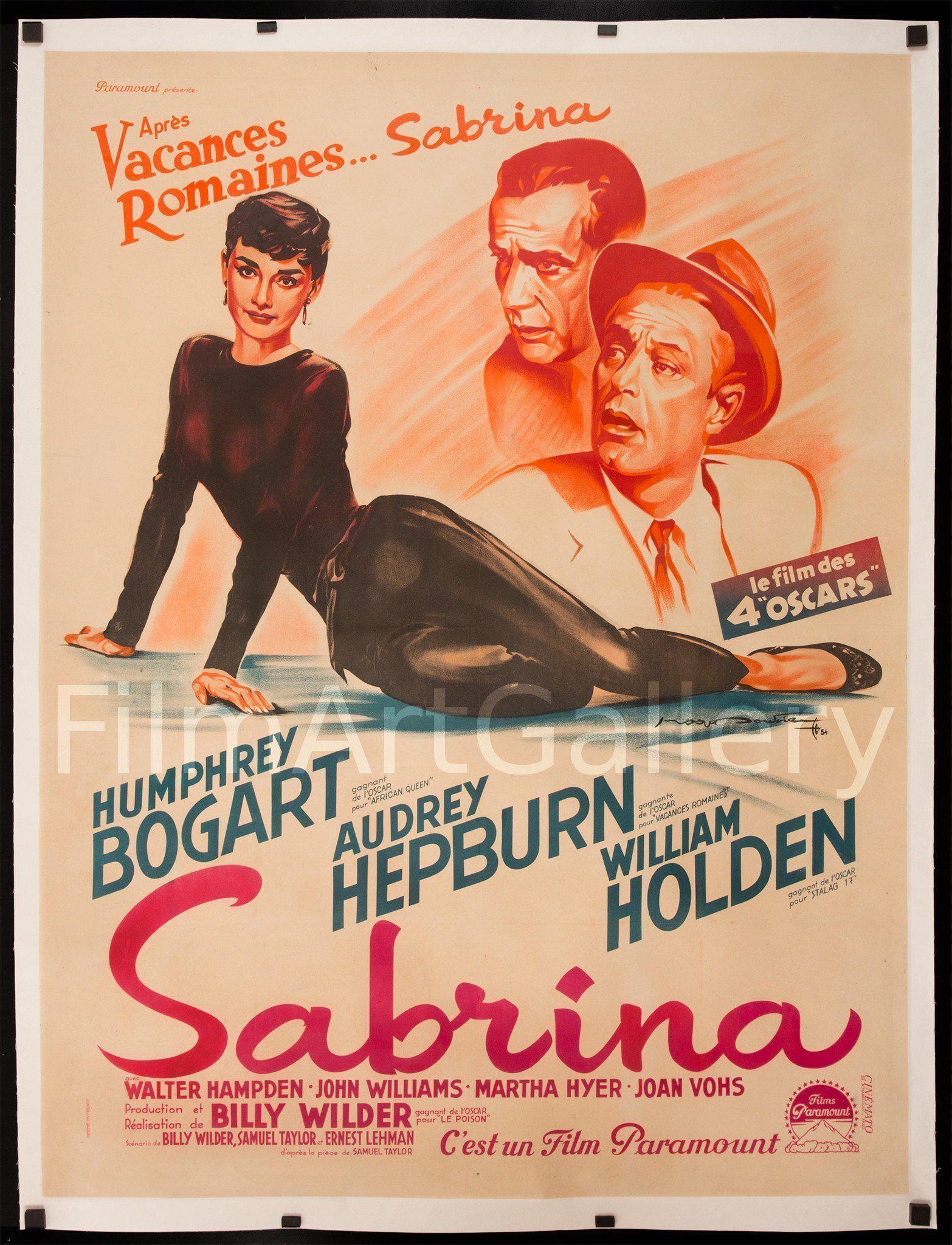 Sabrina Movie Poster 1955 French 1 Panel (47x63)
