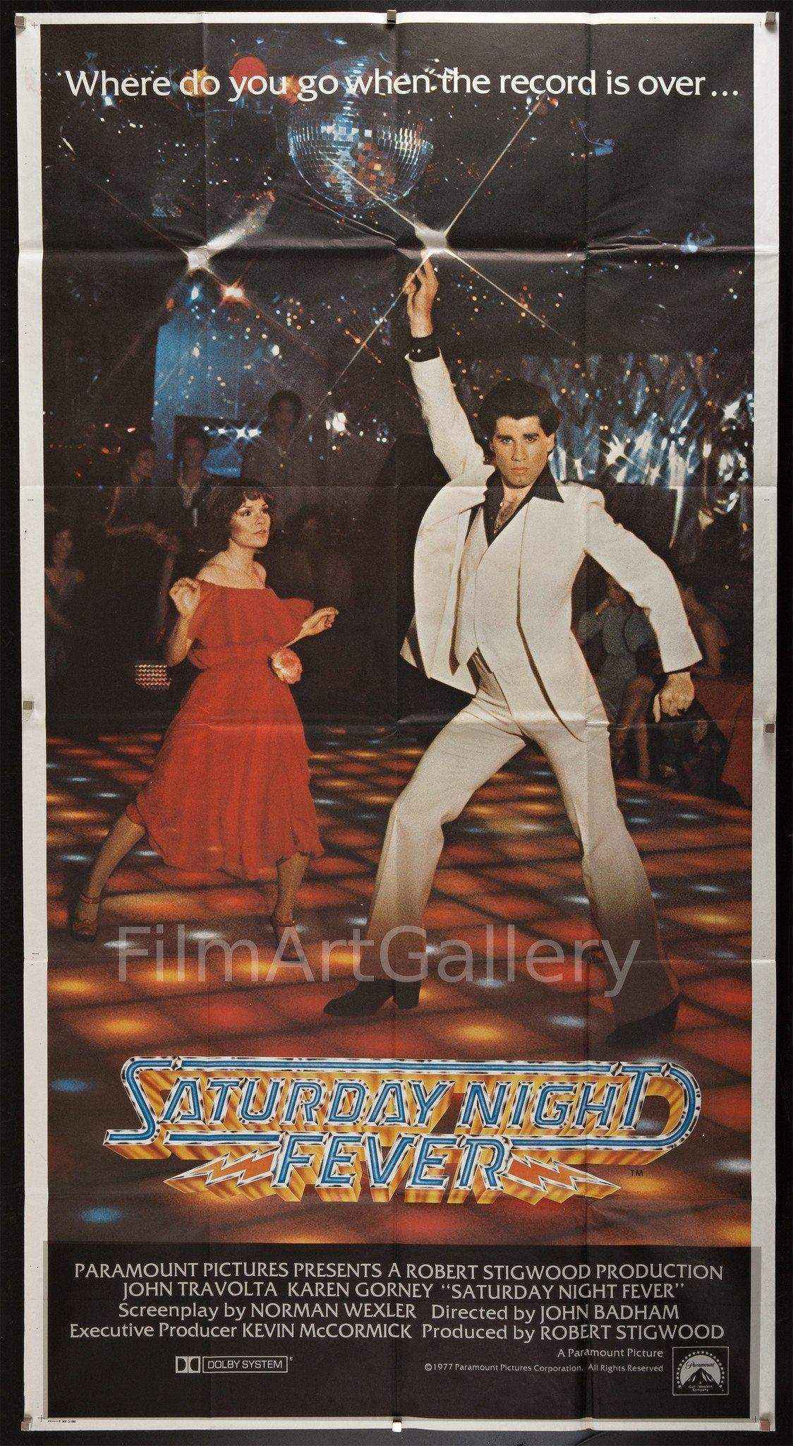 Saturday Night Fever Movie Poster 1977 3 Sheet (41x81)