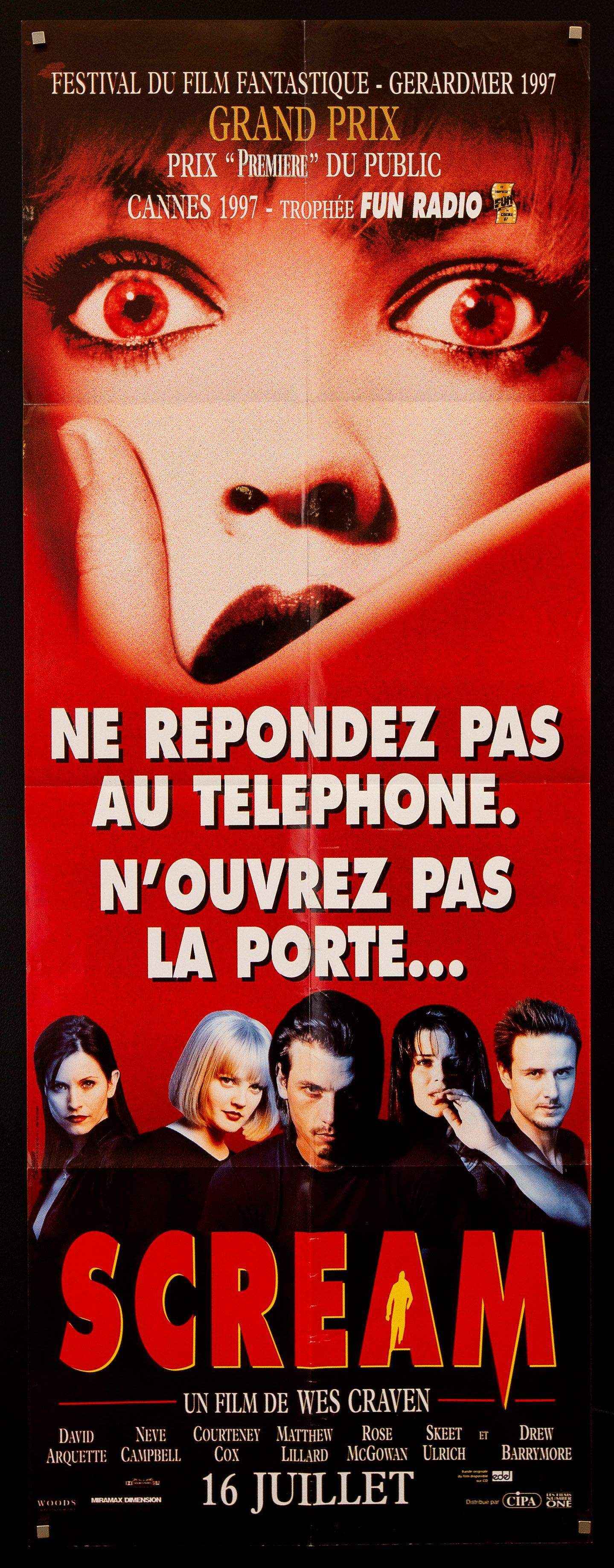 Scream Movie Poster 1996 Door Panel (20x60)
