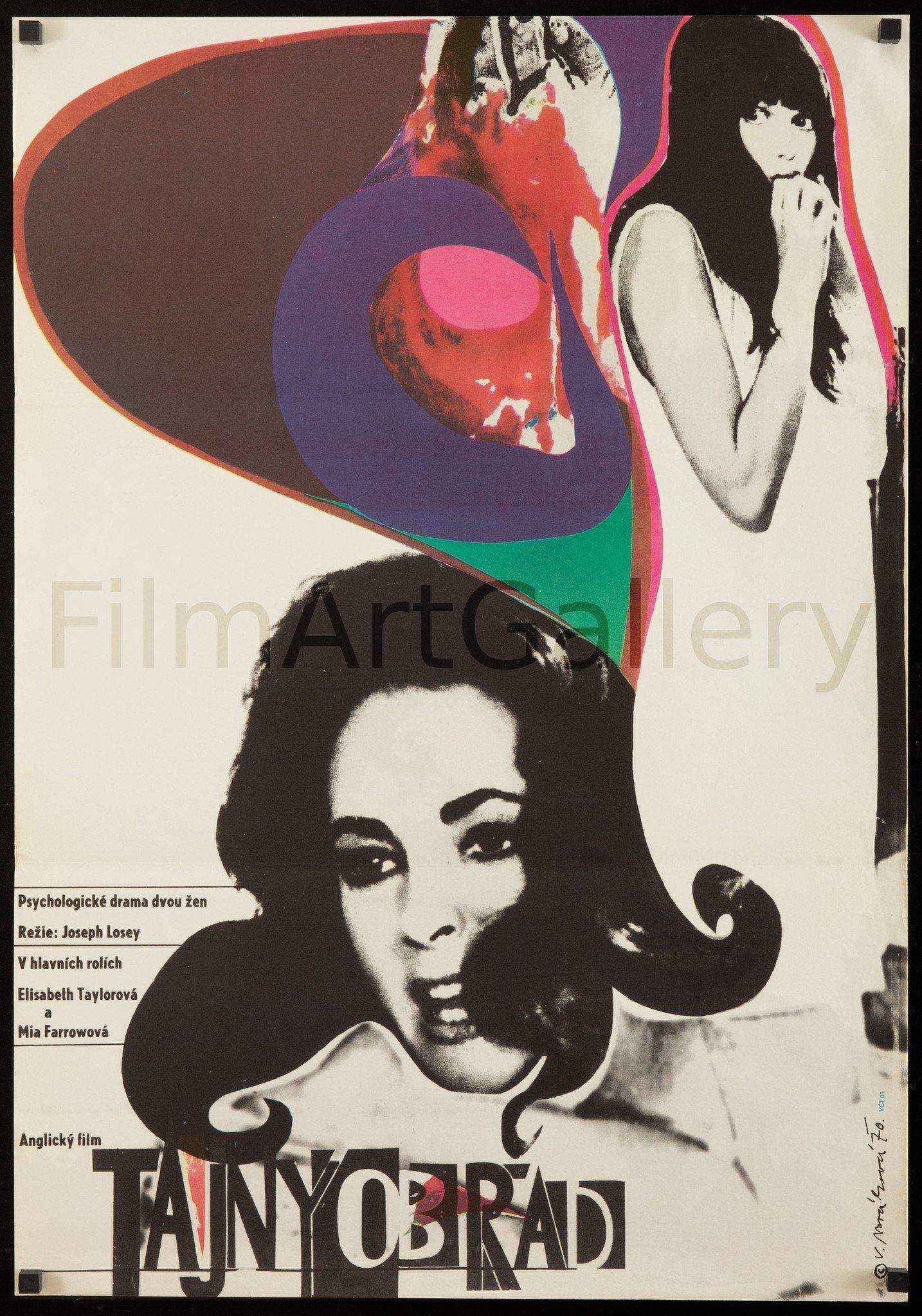 Secret Ceremony Movie Poster 1970 Czech (23x33)