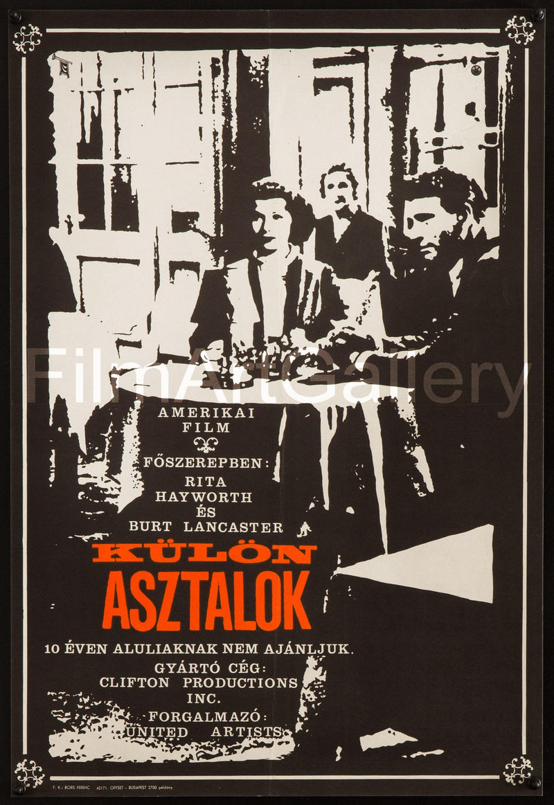 Separate Tables Movie Poster 1960 15x23