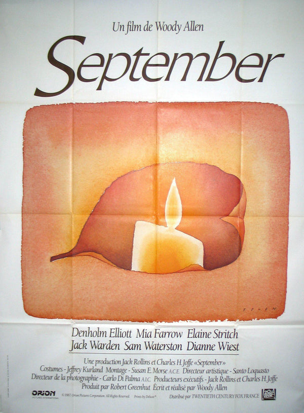 September Movie Poster 1988 French 1 panel (47x63)