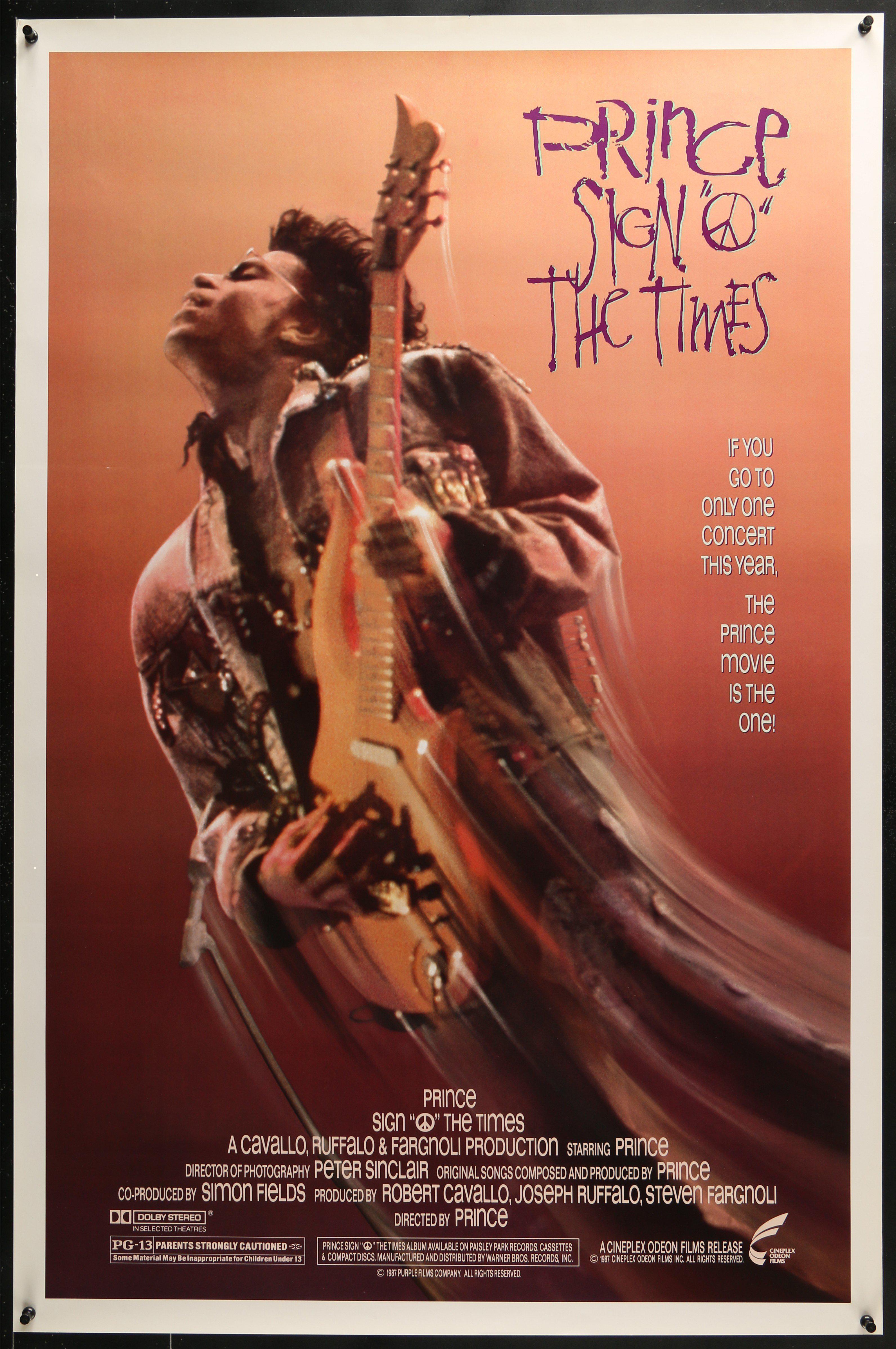 Sign O the Times Movie Poster 1987 1 Sheet (27x41)