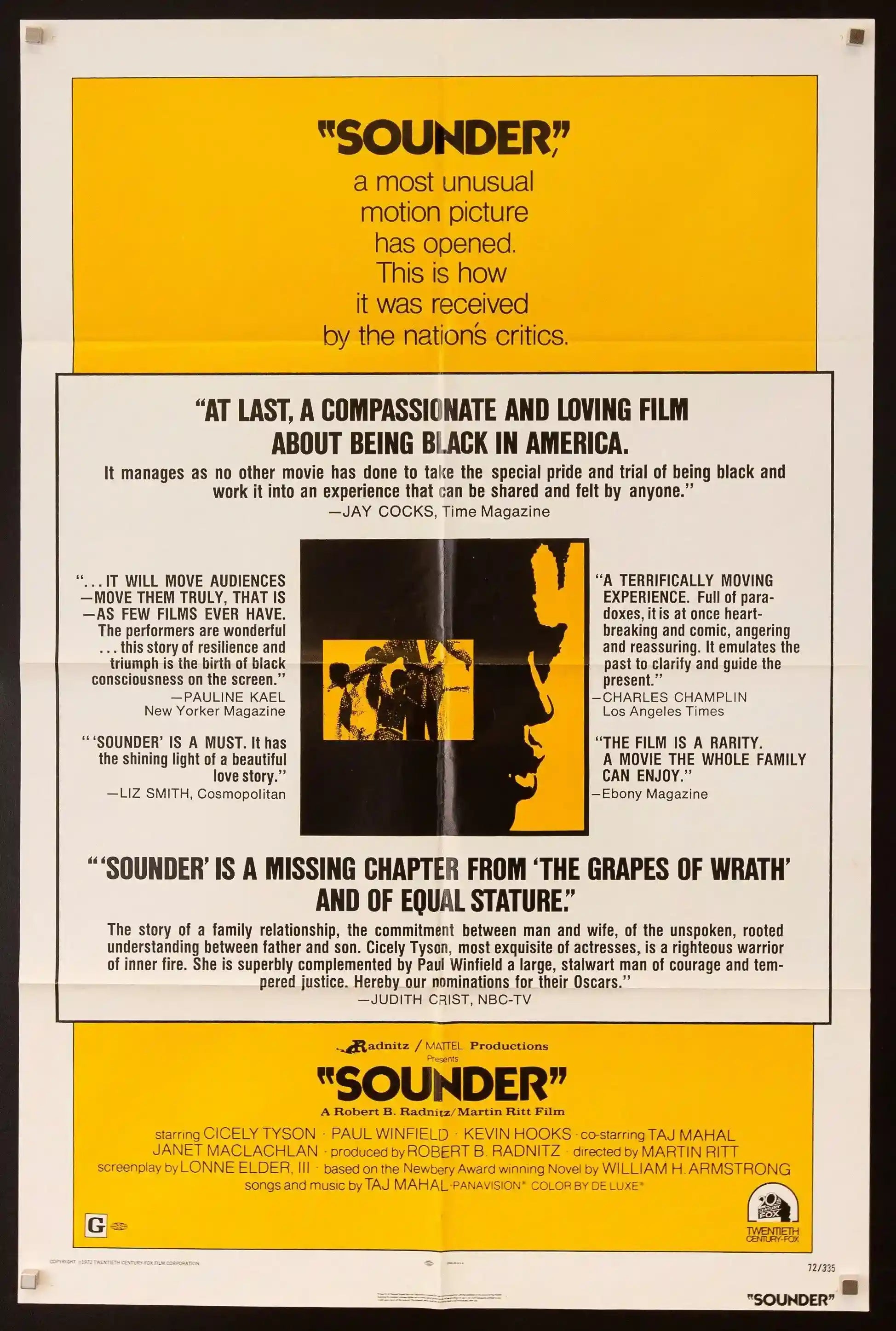 Sounder Movie Poster 1972 1 Sheet (27x41)