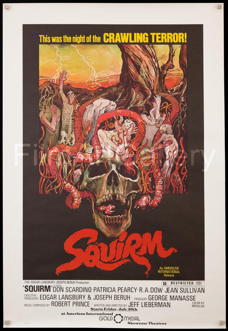 Squirm Movie Poster 1976 Subway 1 Sheet (29x45)