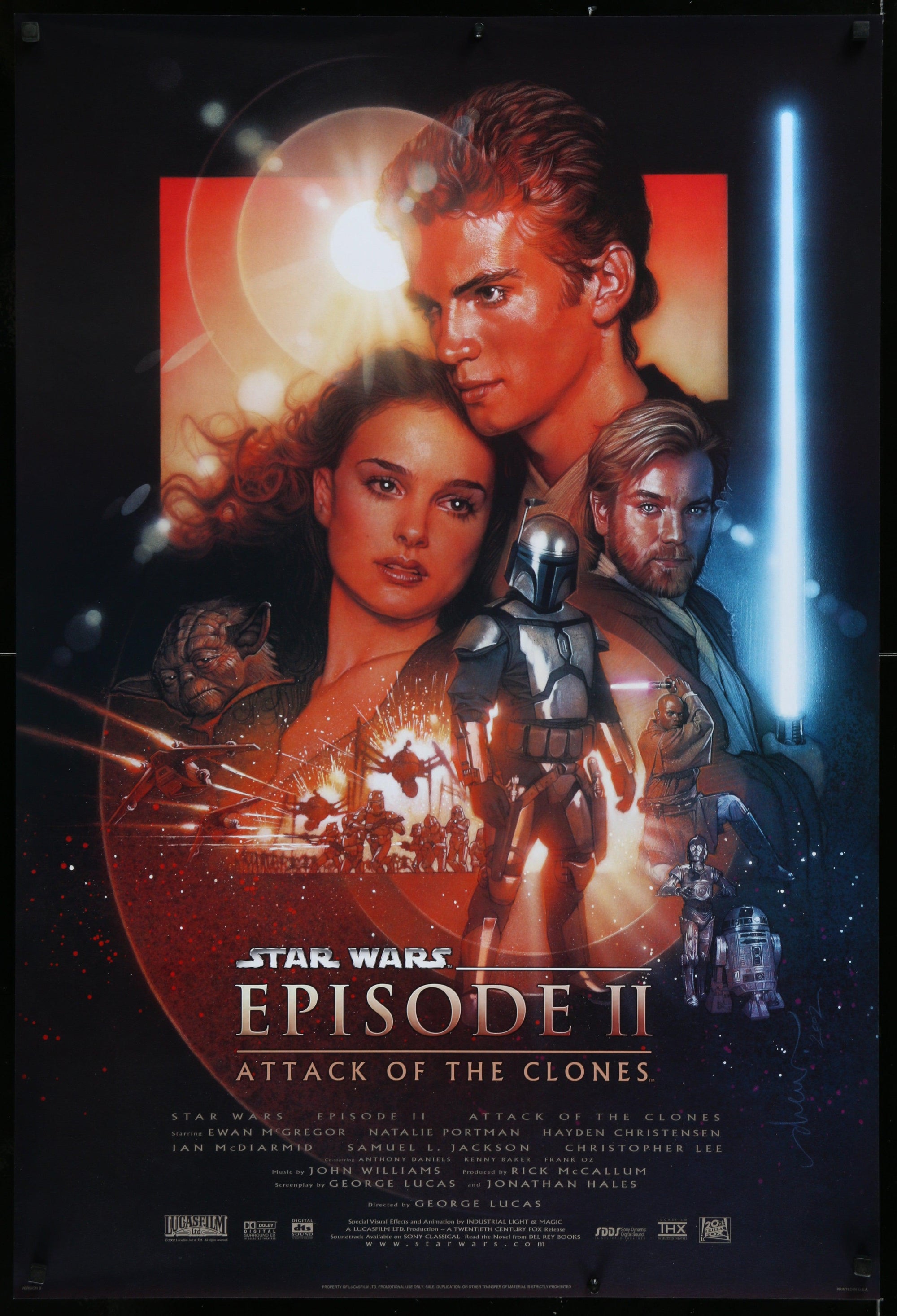 Star Wars Episode II 2 Attack of the Clones Movie Poster 2002 1