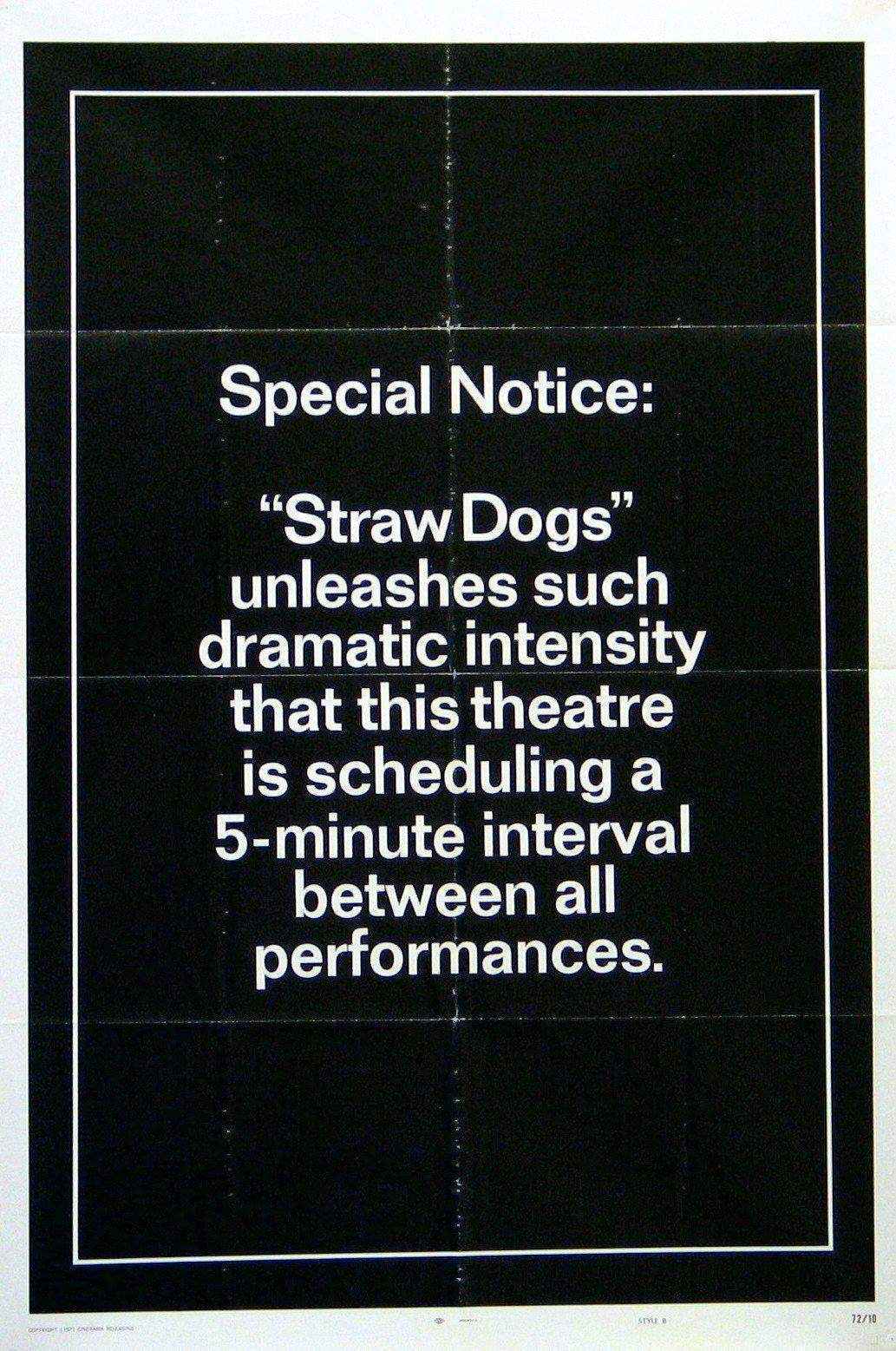 Straw Dogs Movie Poster 1972 1 Sheet (27x41)