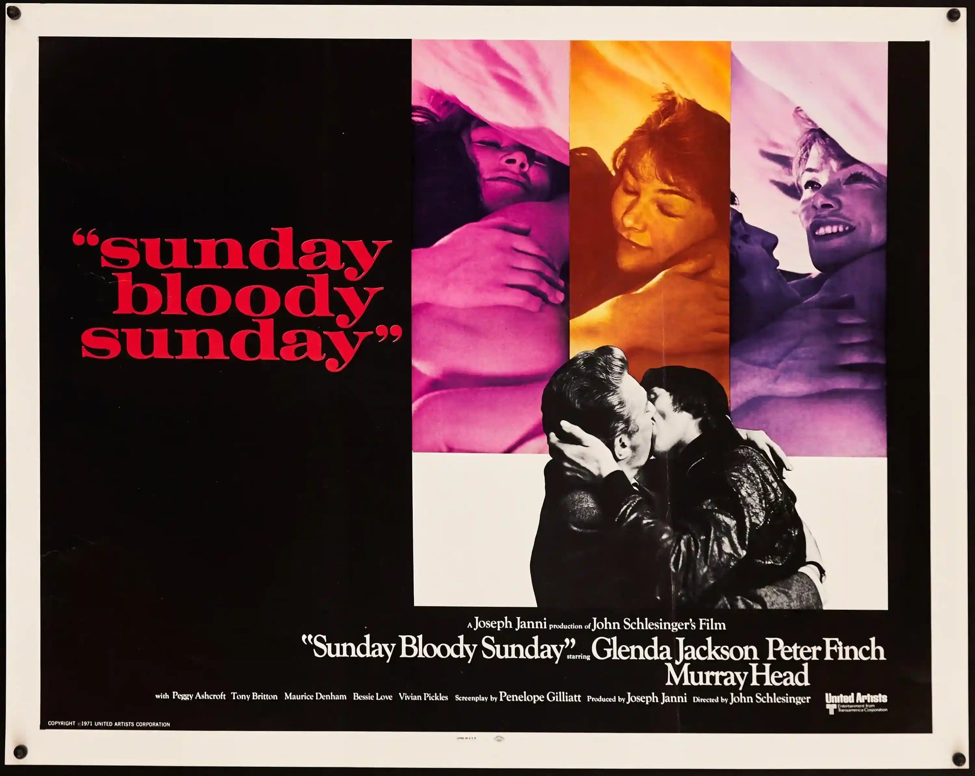 Sunday Bloody Sunday Movie Poster 1971 Half Sheet (22x28)