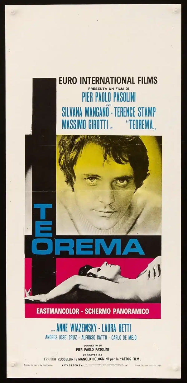 Teorema Movie Poster 1968 Italian Locandina (13x28)
