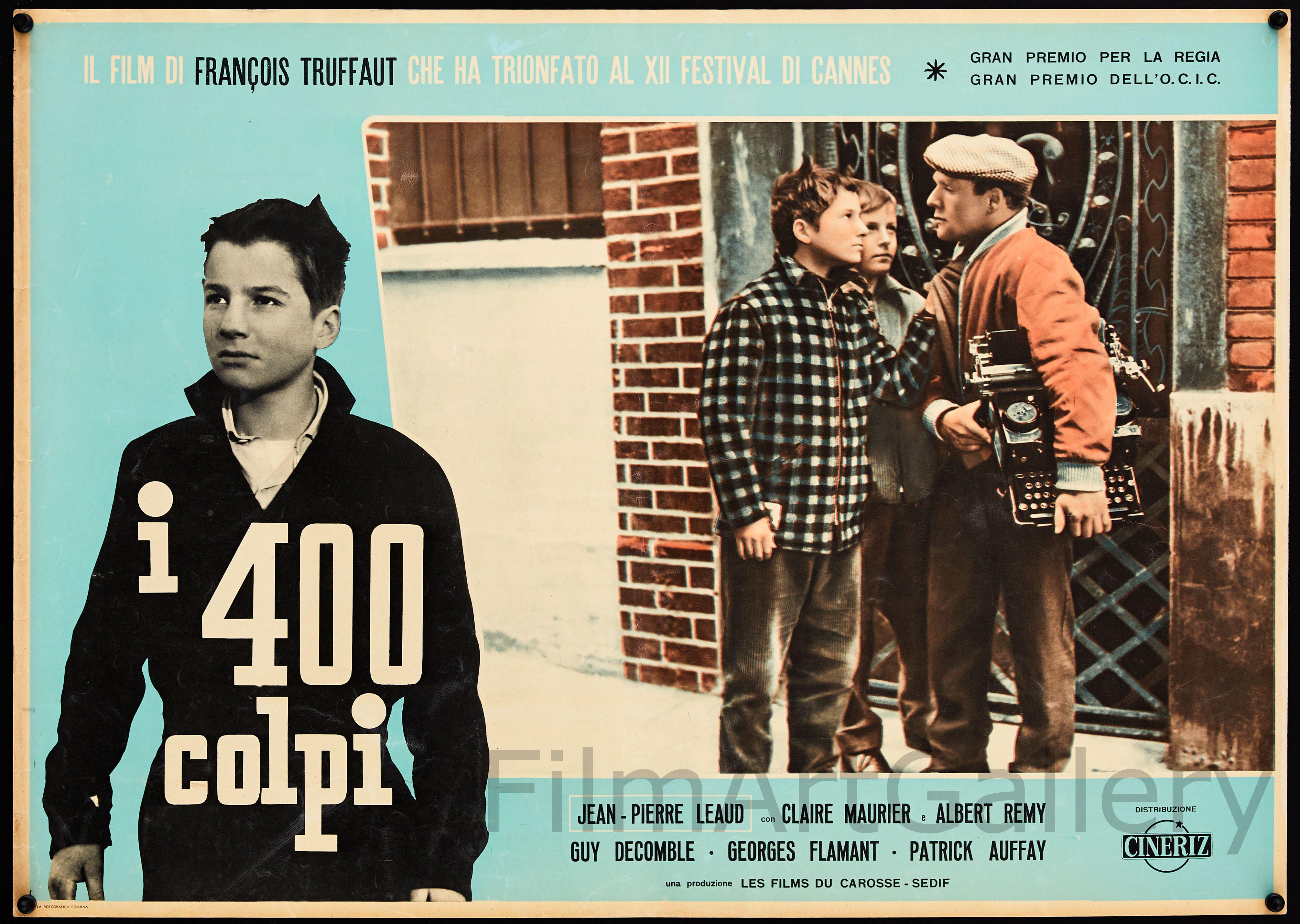 The 400 Blows (Les Quatre Cents Coups) Movie Poster 1959 Italian