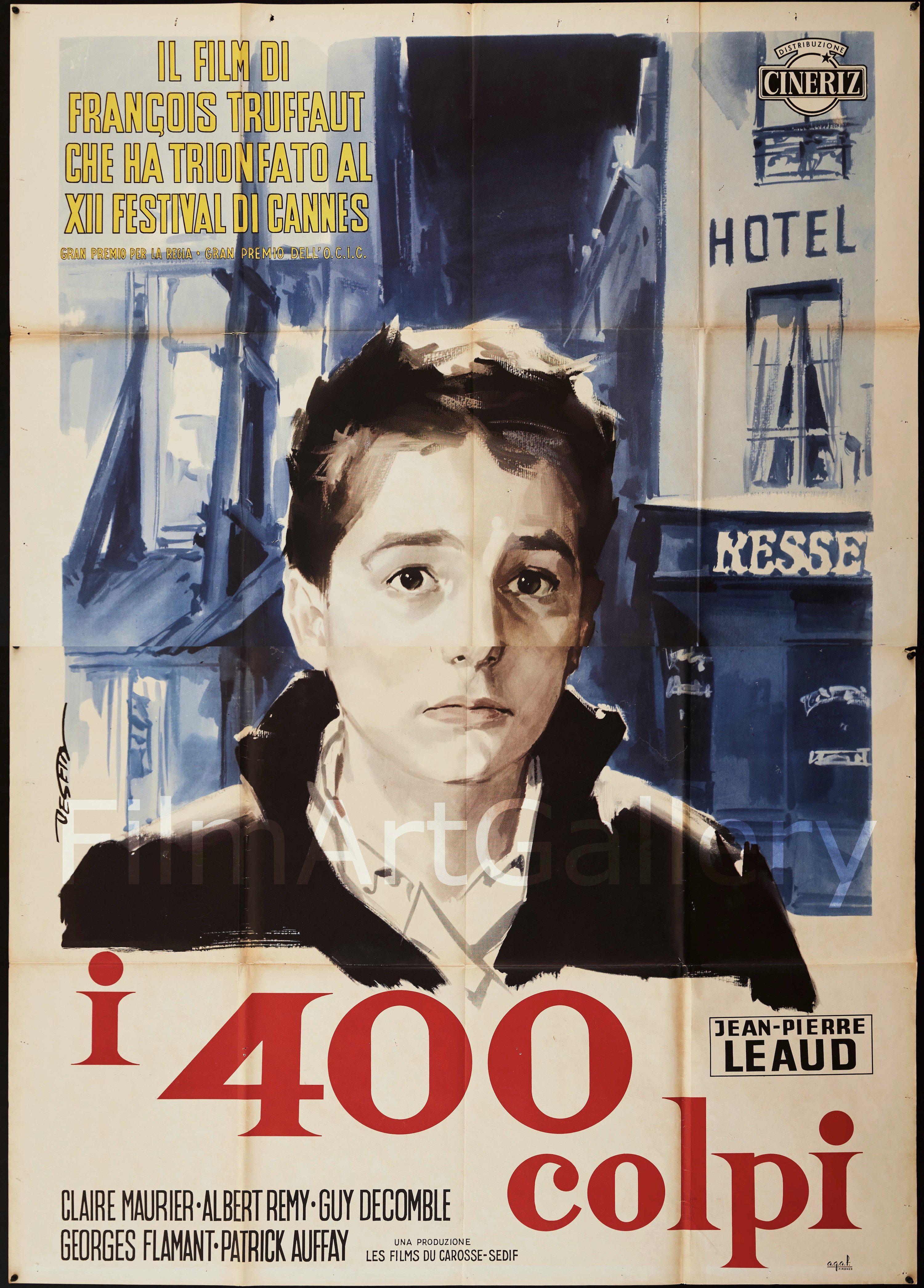 The 400 Blows (Les Quatre Cents Coups) Movie Poster 1959 Italian