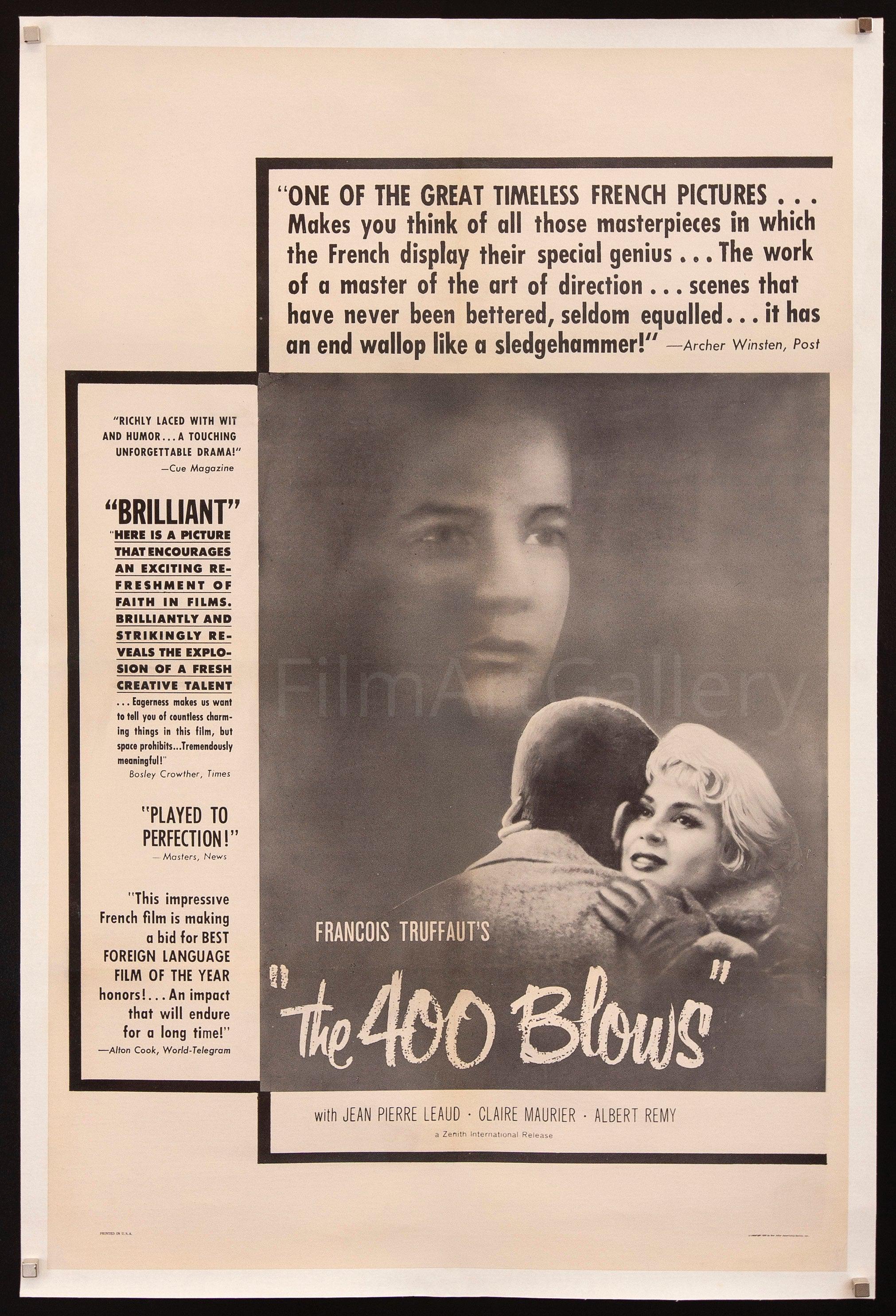 The 400 Blows (Les Quatre Cents Coups) Movie Poster 1959 1 Sheet