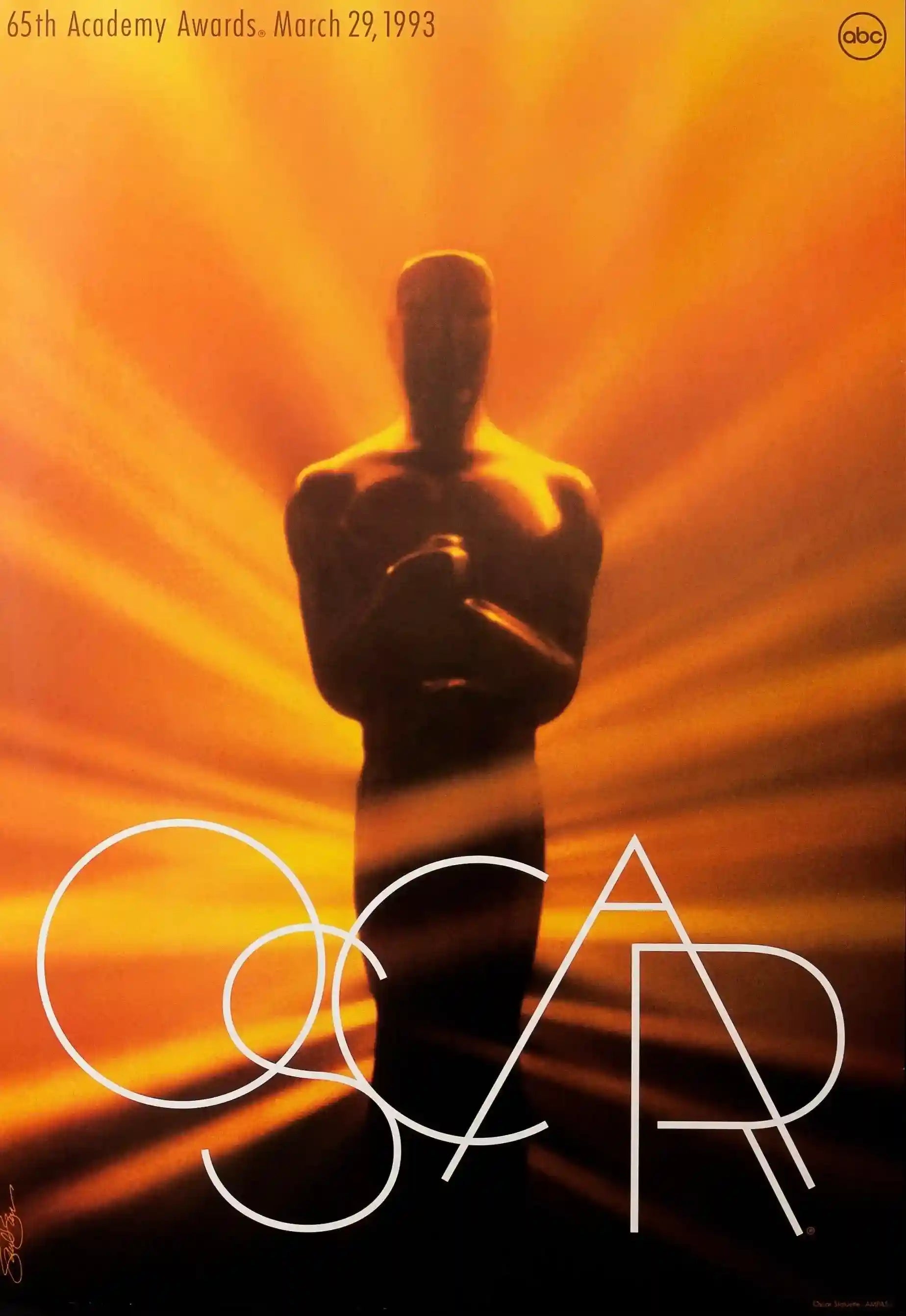 The 65th Annual Academy Awards Movie Poster 1993 1 Sheet (27x41)