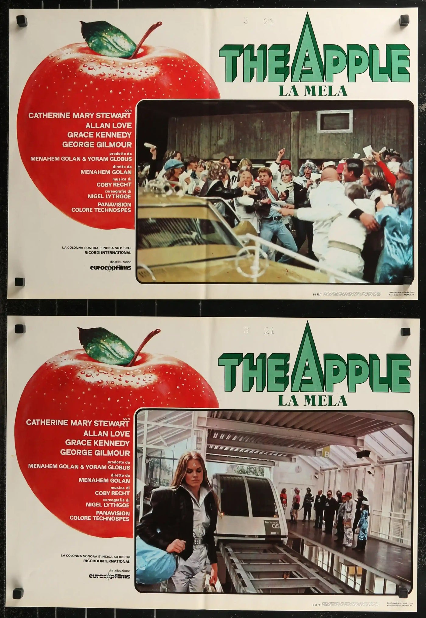 The Apple Movie Poster 1981 Italian Photobusta (18x26)