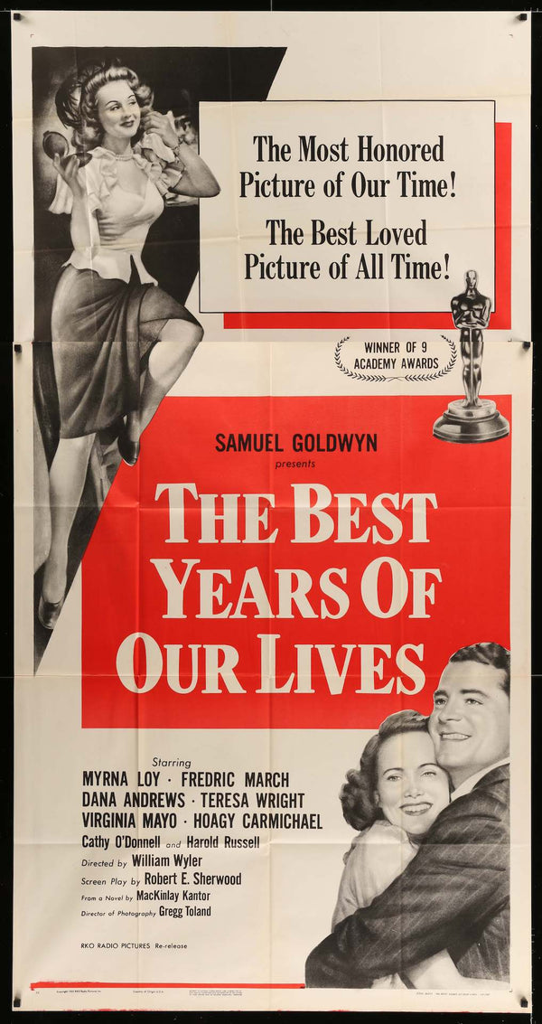 The Best Years of Our Lives Movie Poster 1954 RI 3 Sheet (41x81)