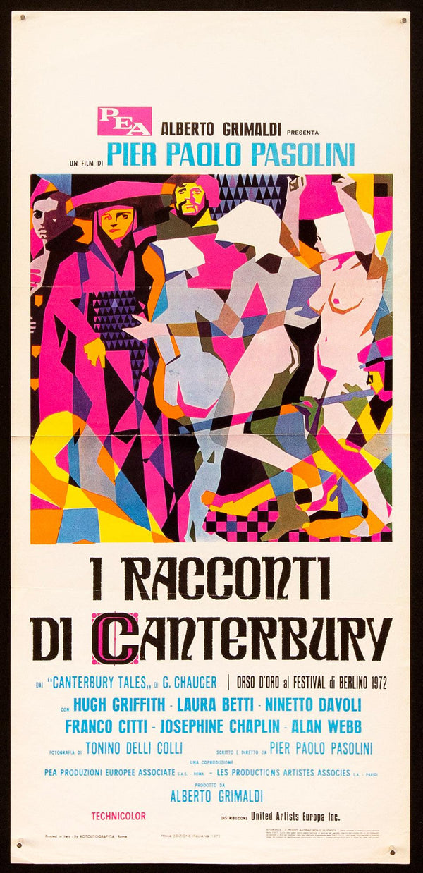 The Canterbury Tales Movie Poster 1972 Italian Locandina (13x28)