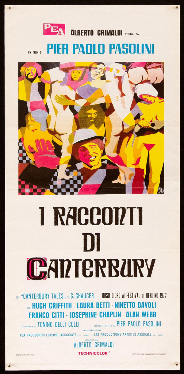 The Canterbury Tales Movie Poster 1980's RI Italian Locandina