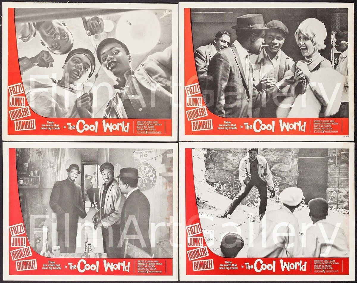 The Cool World Movie Poster 1963 Lobby Card Set