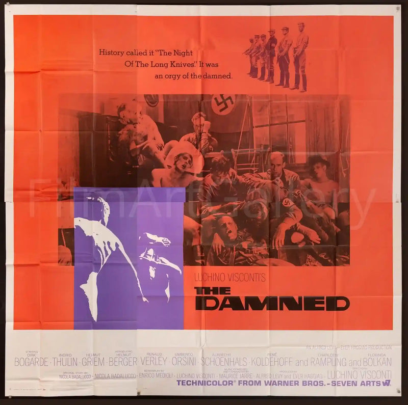 The Damned Movie Poster 1970 6 Sheet (81x81)