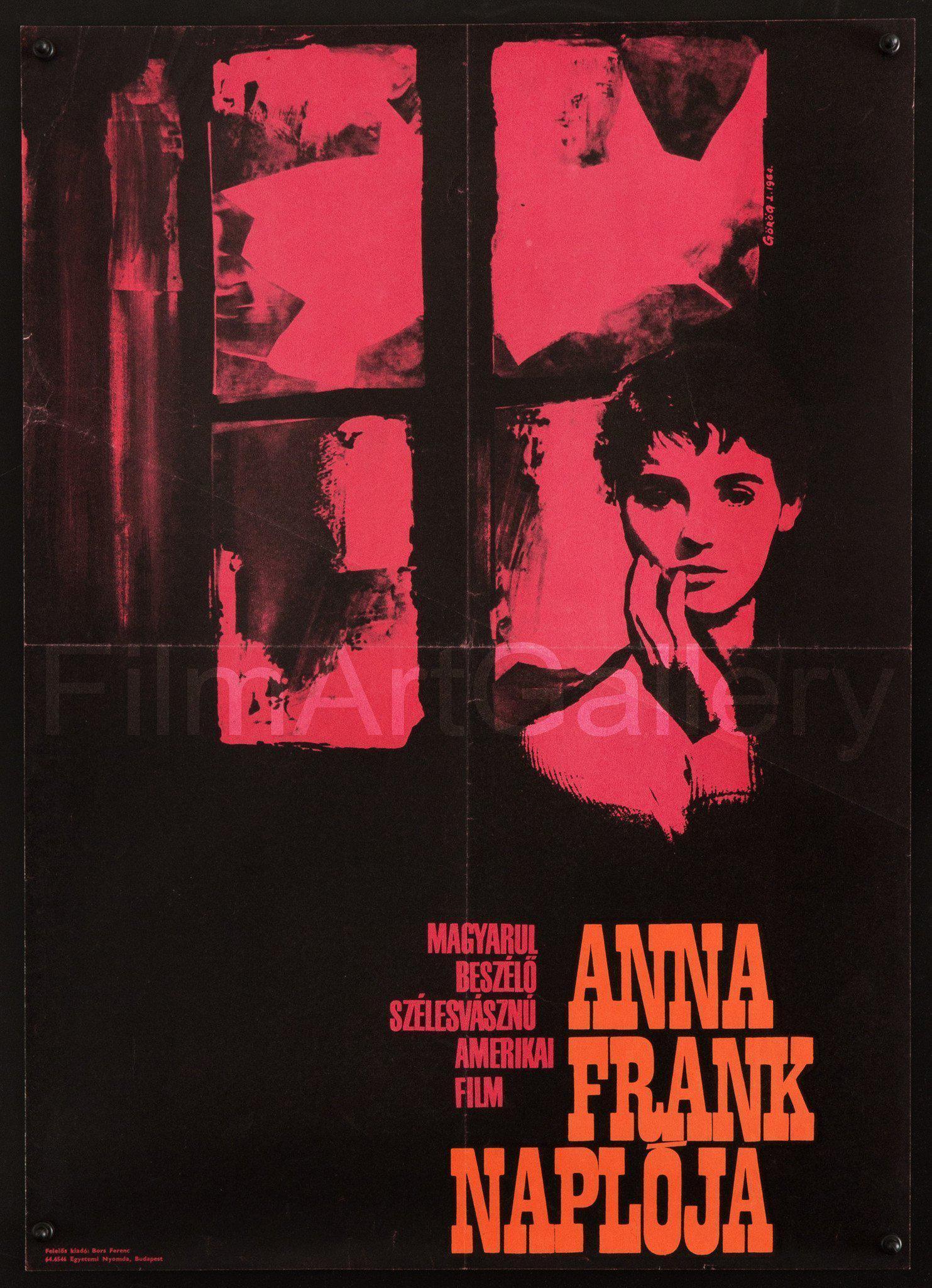 The Diary of Anne Frank Movie Poster 1964 22x15.5