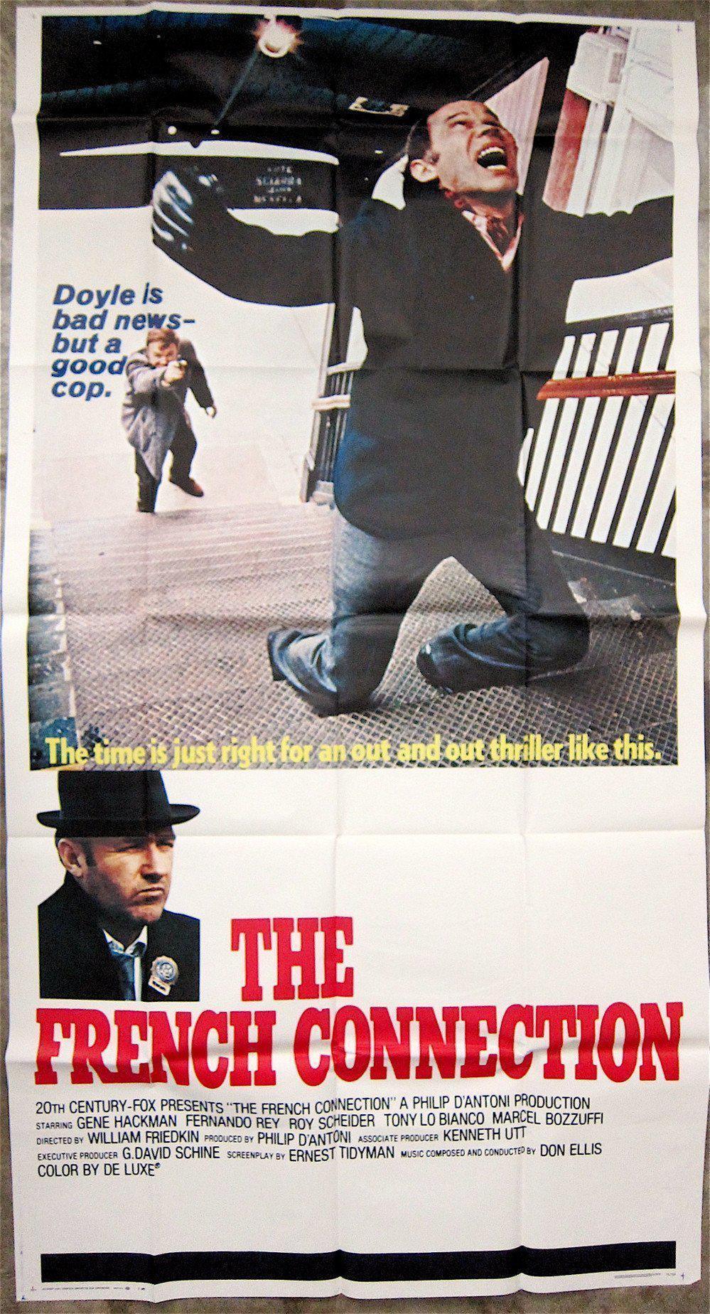 The French Connection Movie Poster 1971 3 Sheet (41x81)