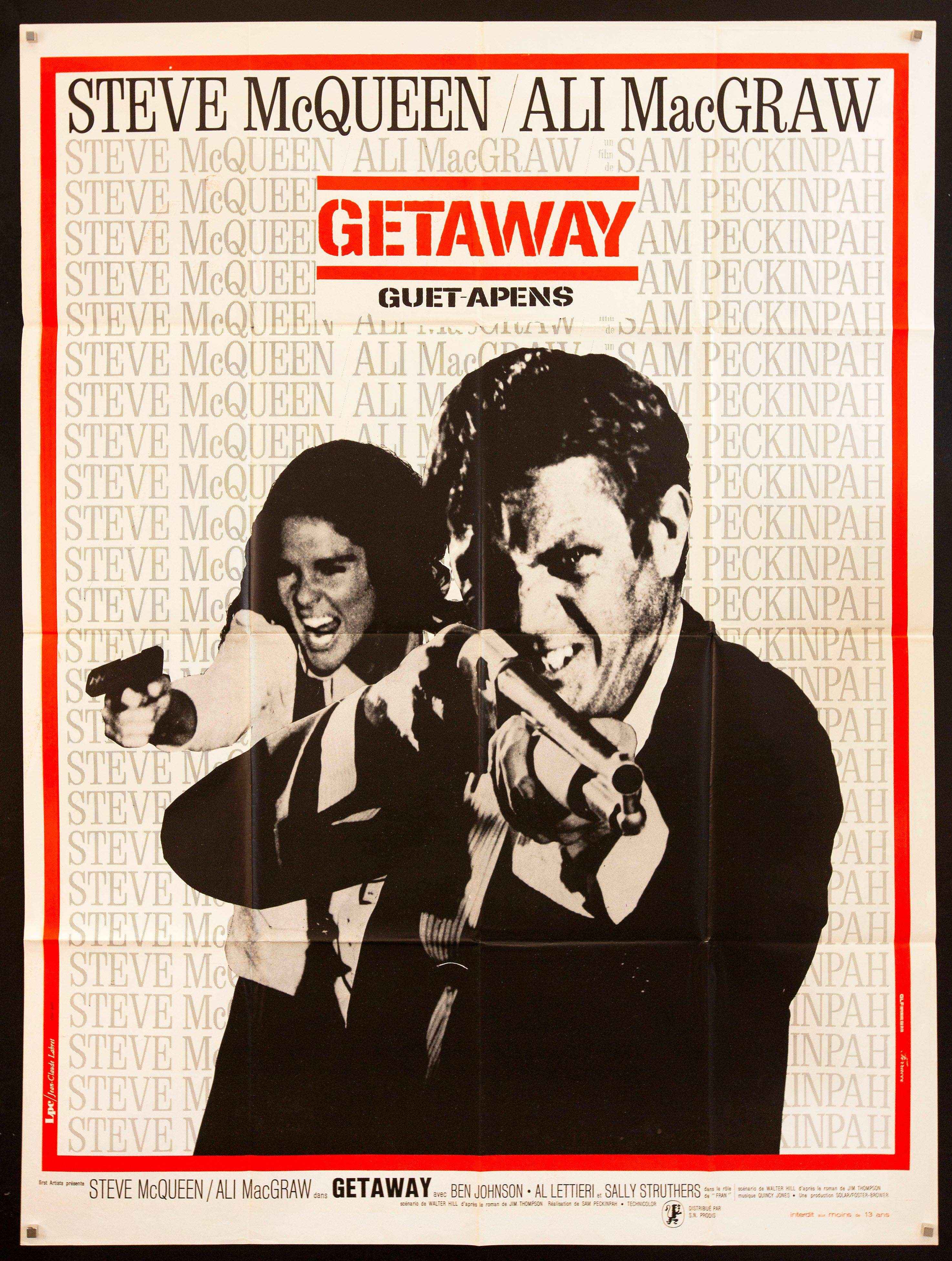 The Getaway Movie Poster 1973 French 1 panel (47x63)