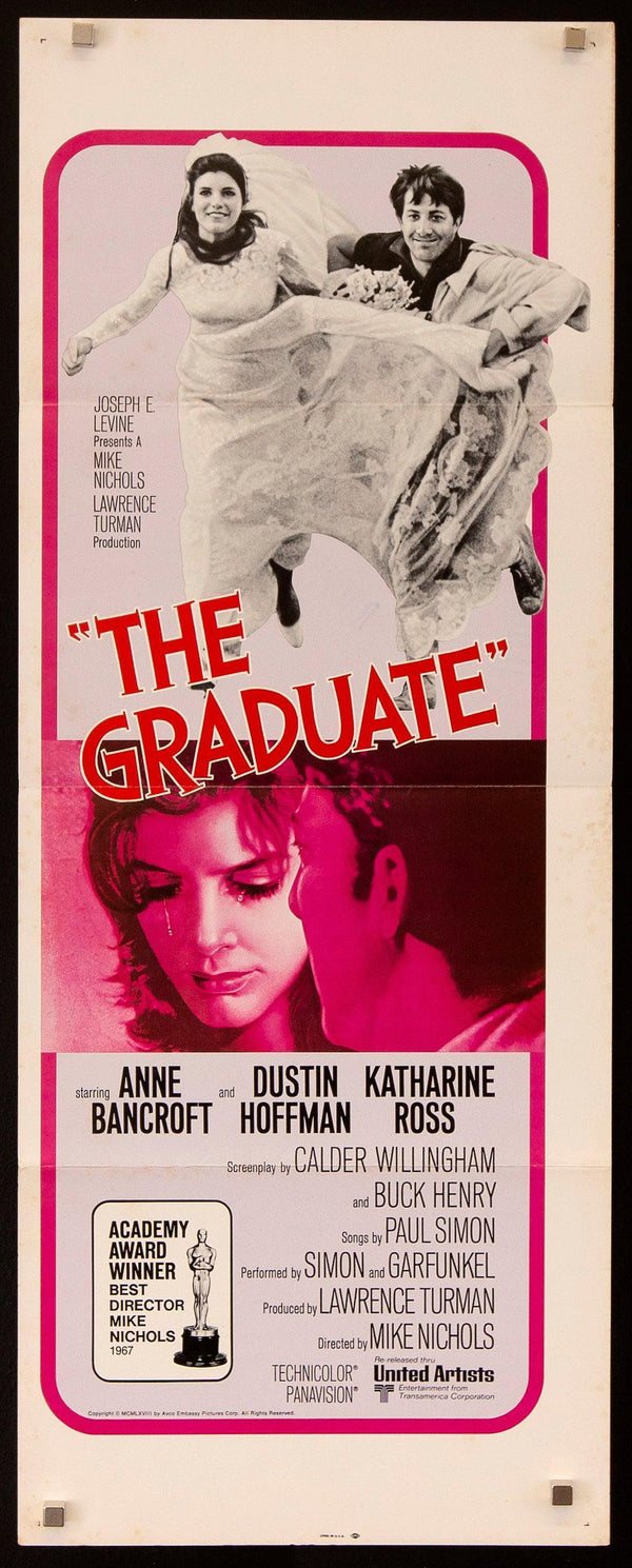 The Graduate Movie Poster 1970's RI Insert (14x36)