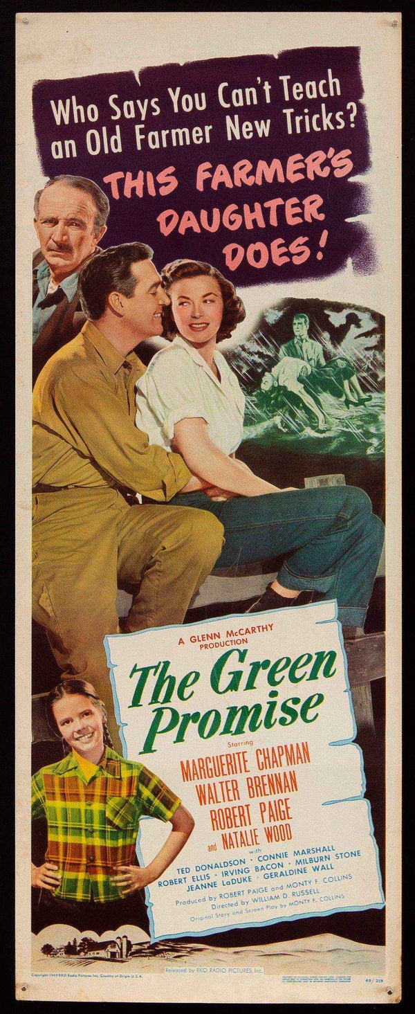 The Green Promise Movie Poster 1949 Insert (14x36)
