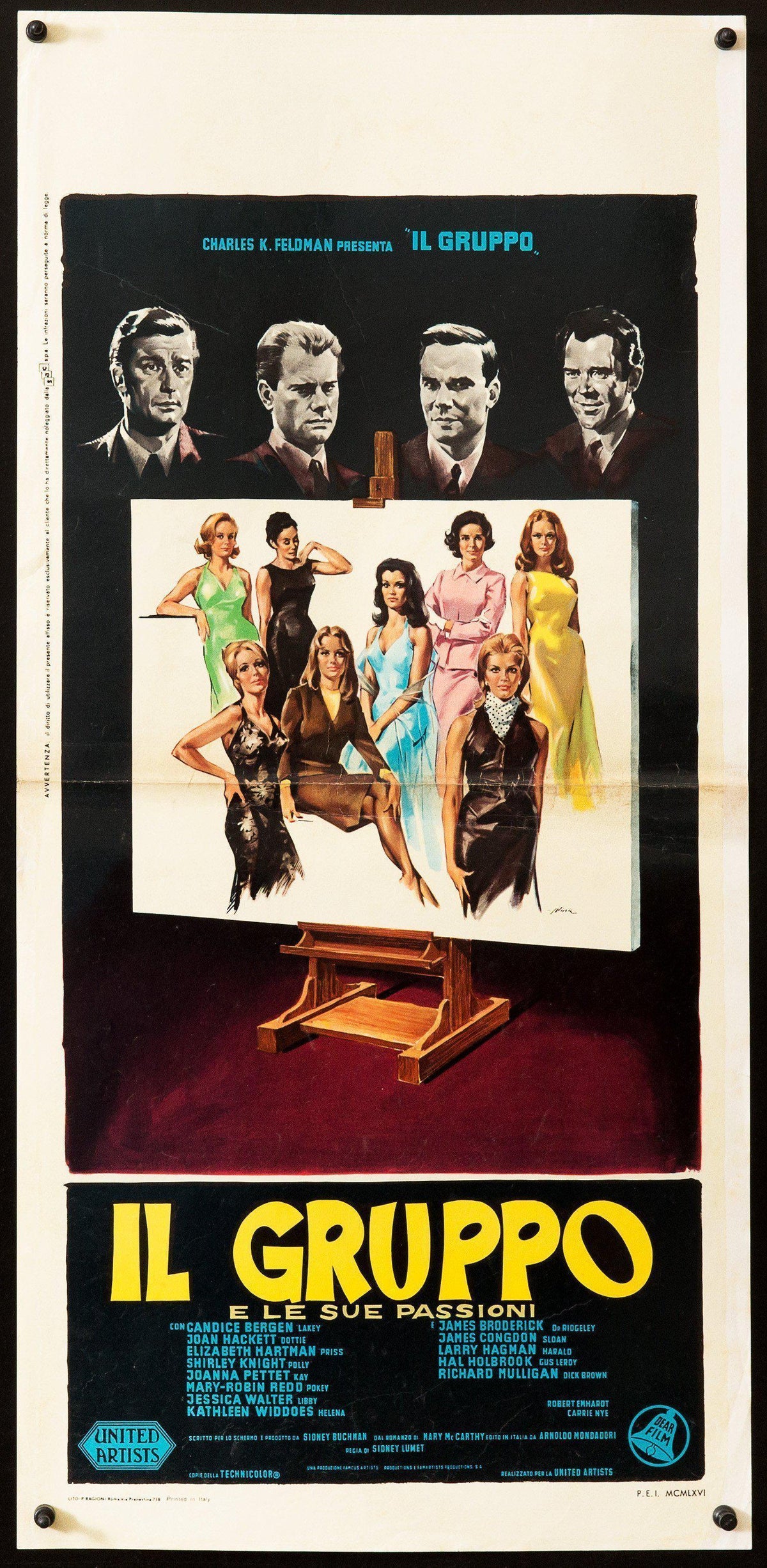 The Group Movie Poster 1966 Italian Locandina (13x28)