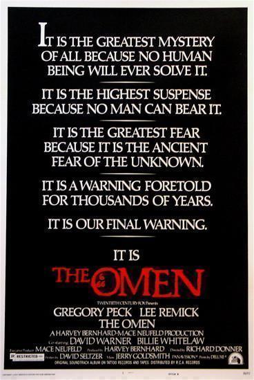 The Omen Movie Poster 1976 1 Sheet (27x41)