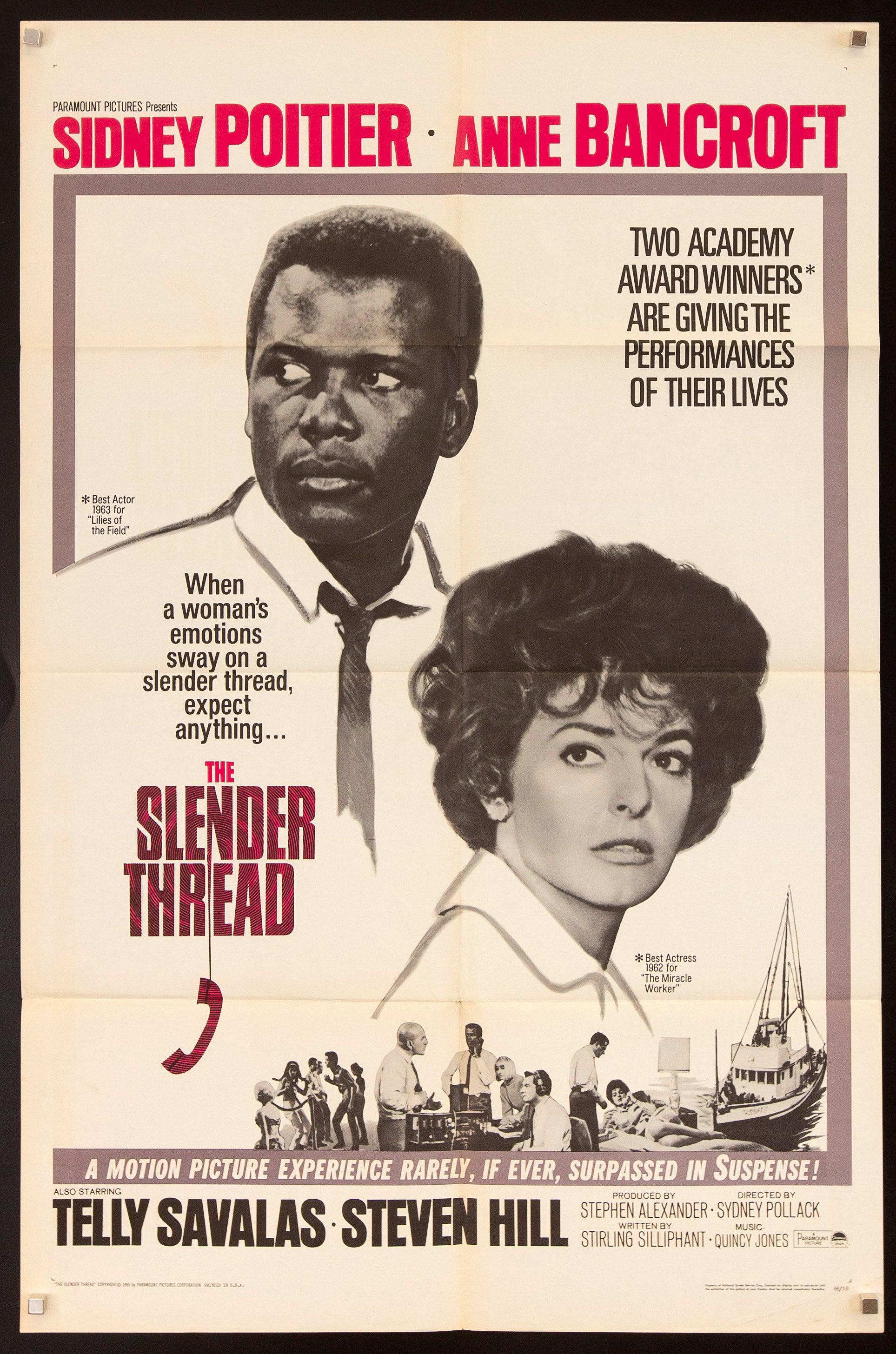 The Slender Thread Movie Poster 1966 1 Sheet (27x41)