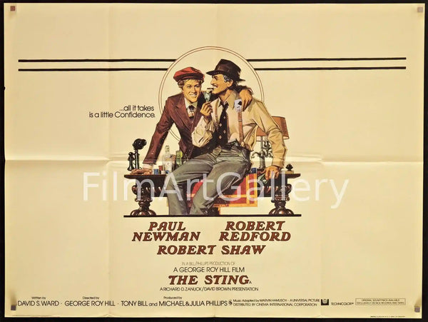The Sting Movie Poster 1974 British Quad (30x40)