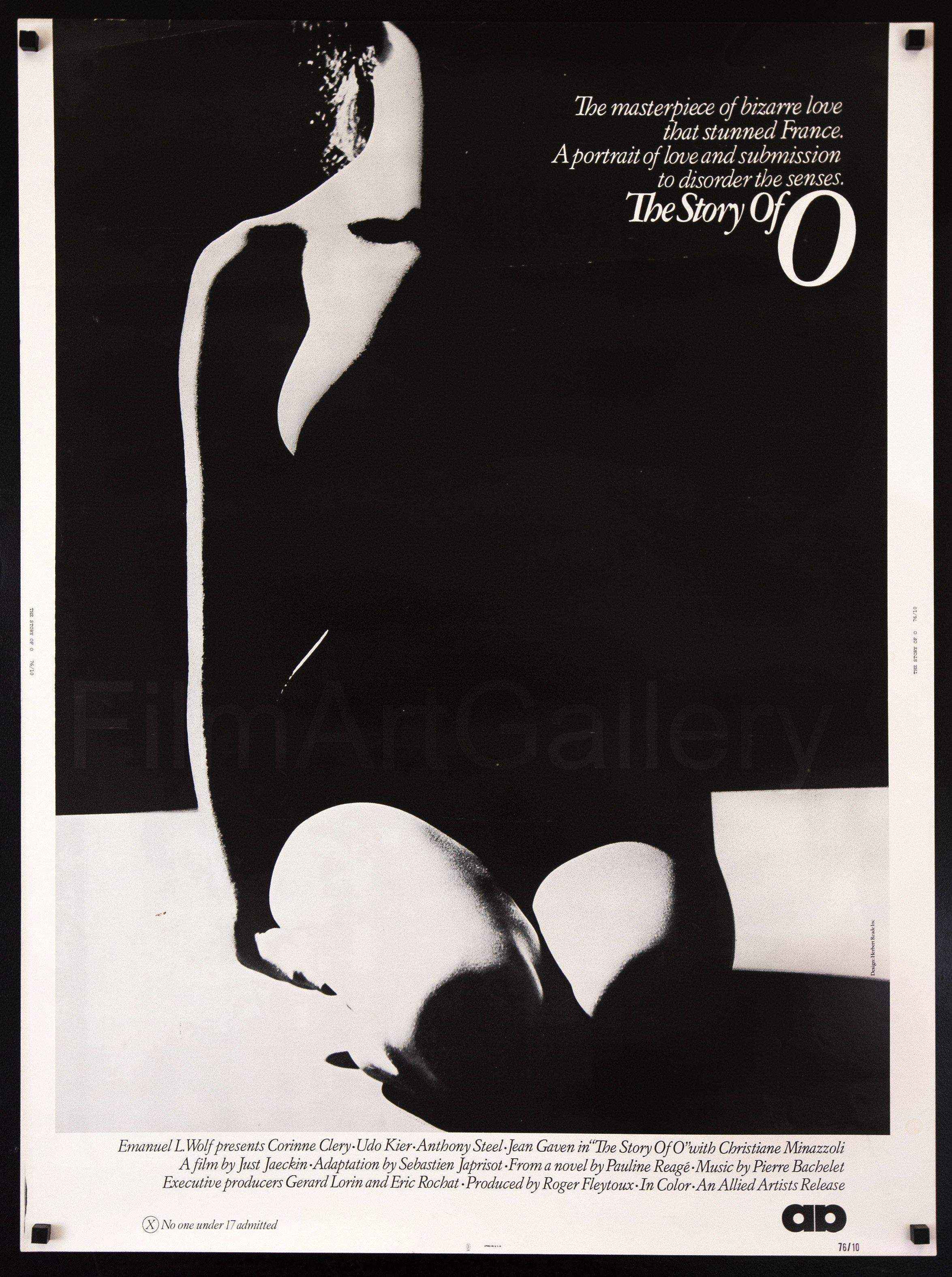 The Story of O (L'Histoire D'O) Movie Poster 1975 U.S. 30X40