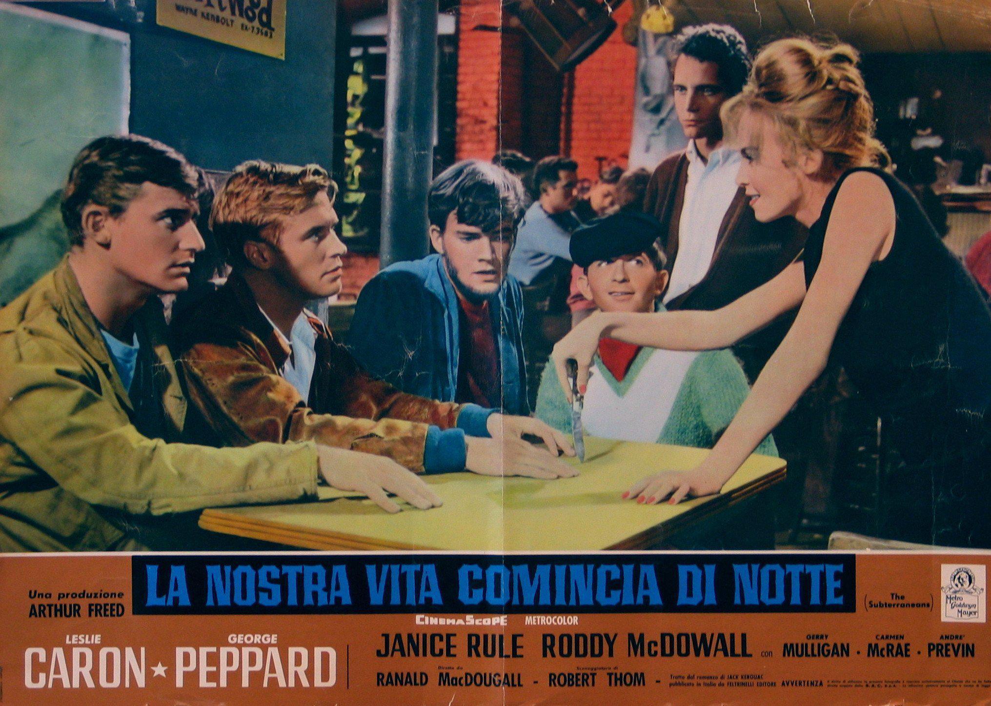 The Subterraneans Movie Poster 1960 Italian Photobusta (18x26)