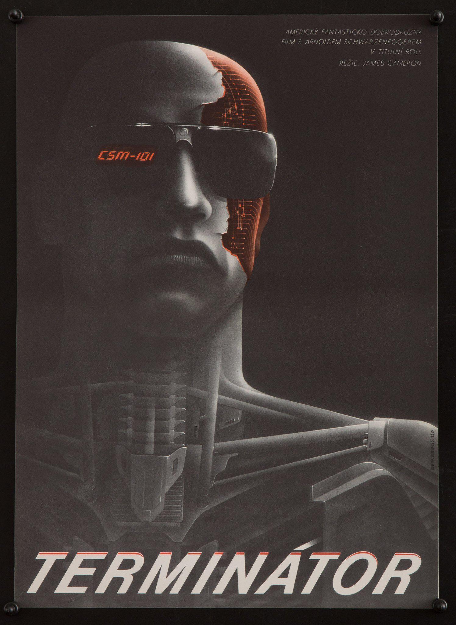 The Terminator Movie Poster 1990 Czech Mini (11x16)