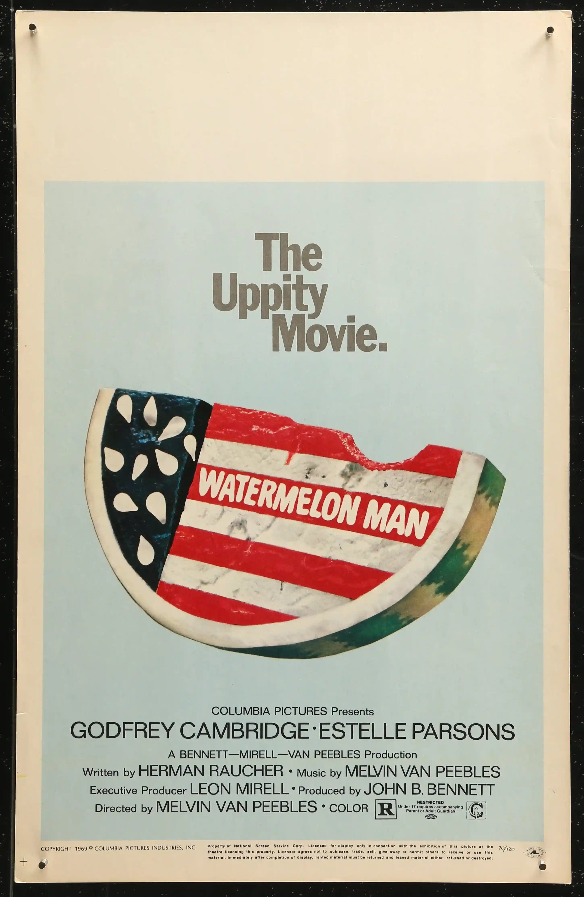The Watermelon Man Movie Poster 1970 Window Card (14x22)