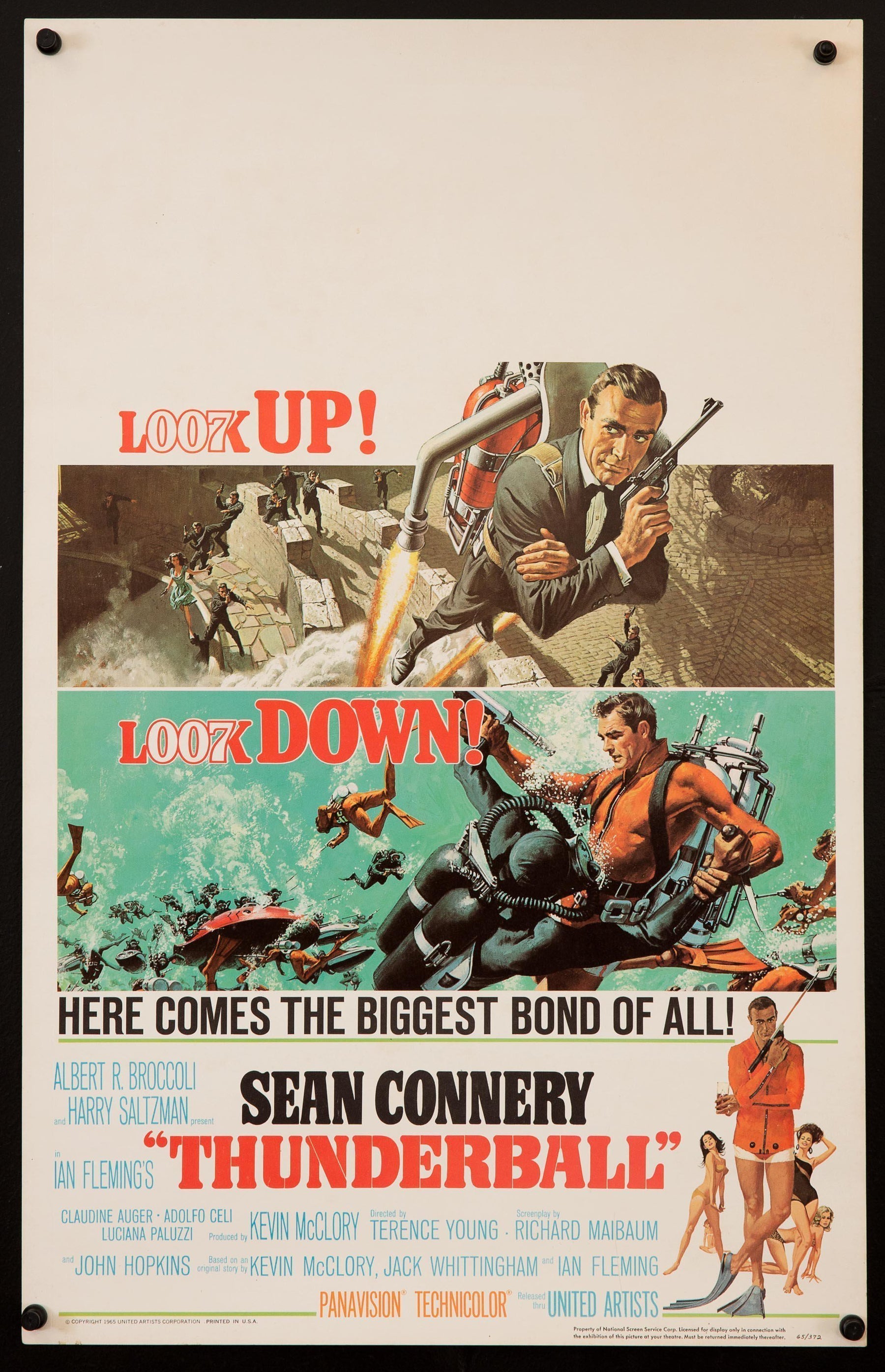 Thunderball Movie Poster 1965 Window Card (14x22)