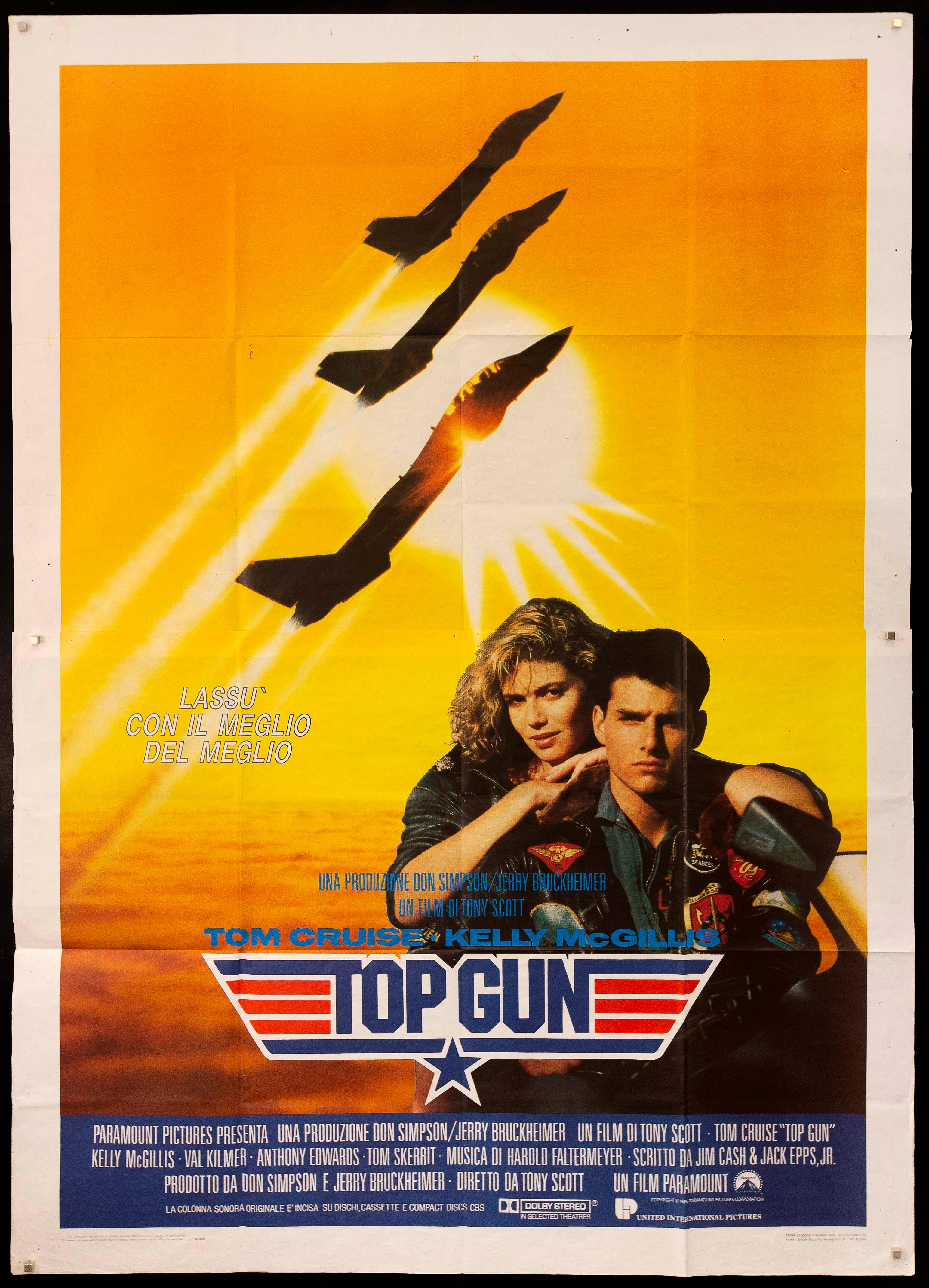 Top Gun Movie Poster 1986 Italian 4 Foglio (55x78)
