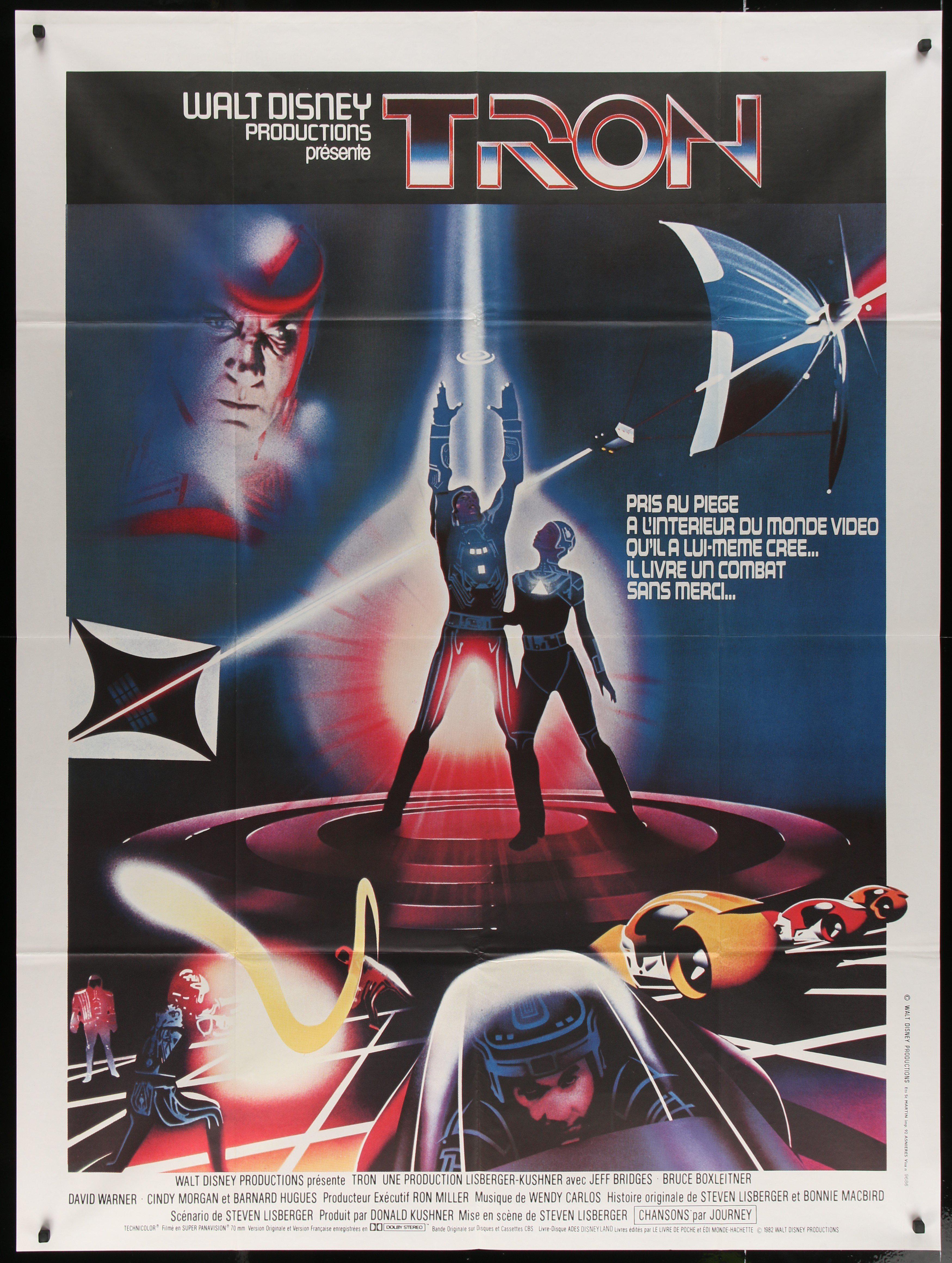 Tron Movie Poster 1982 French 1 Panel (47x63)