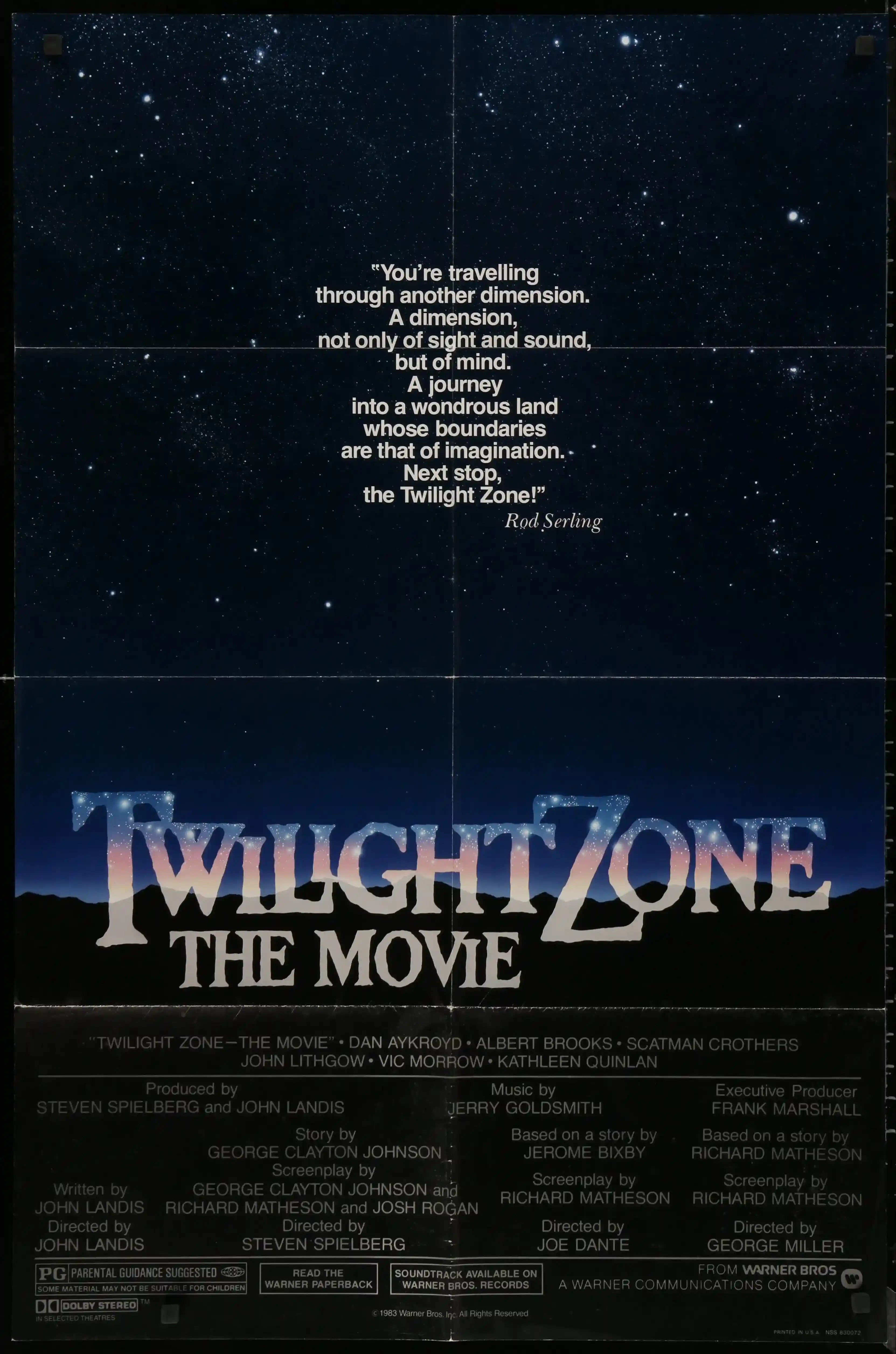Twilight Zone The Movie Poster Zone Movie Twilight Zone Hbo The