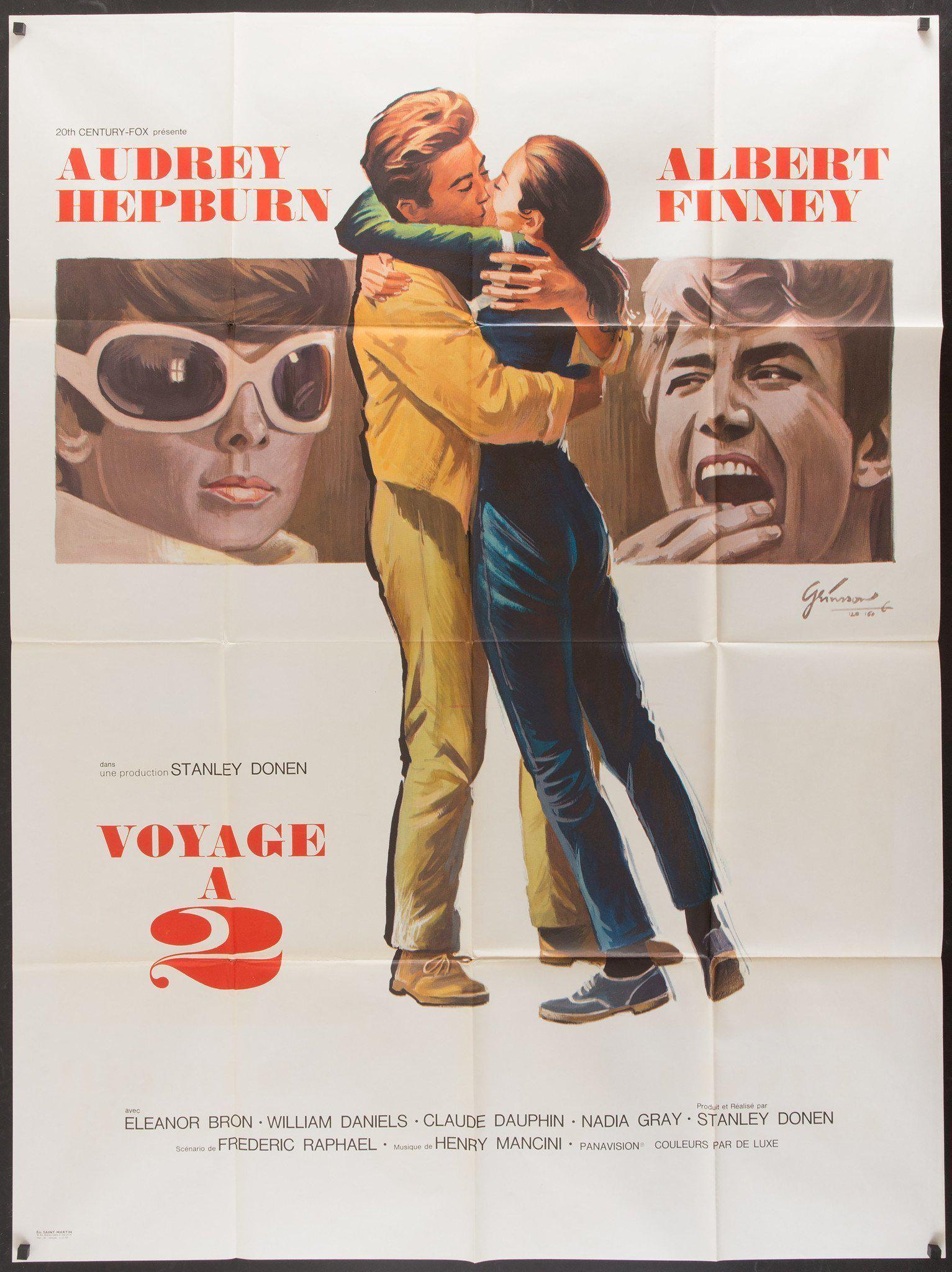 Two 2 For the Road Movie Poster 1967 French 1 Panel (47x63)