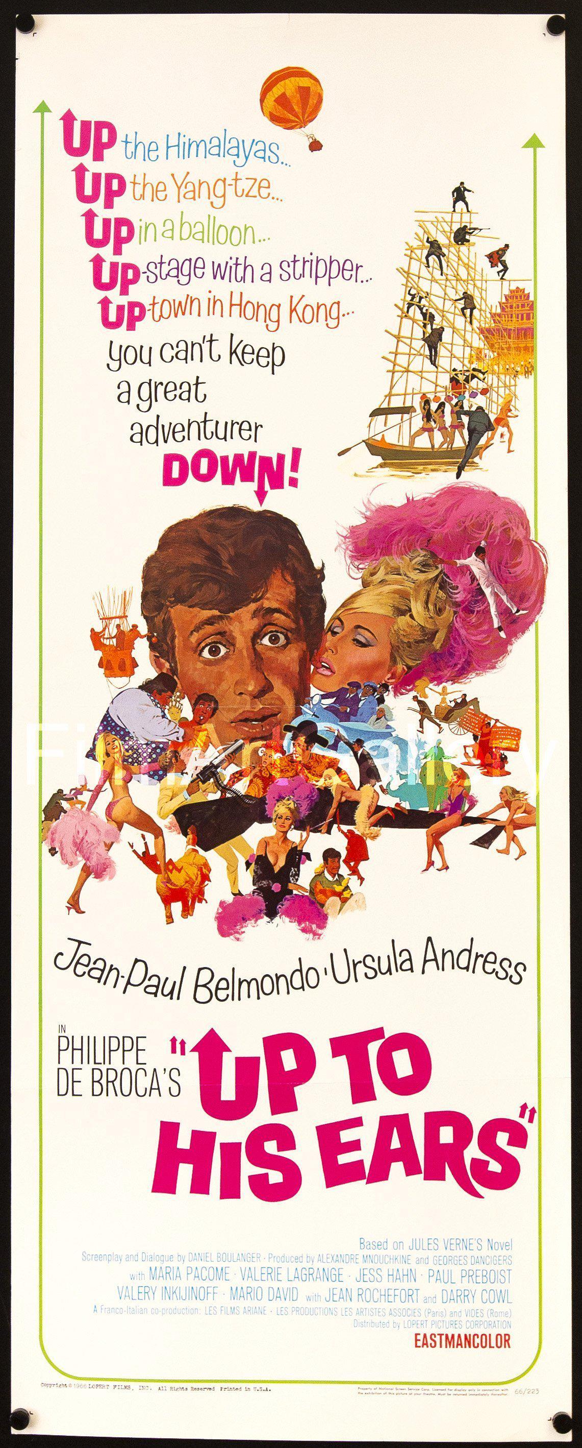 Up to His Ears Movie Poster 1966 Insert (14x36)