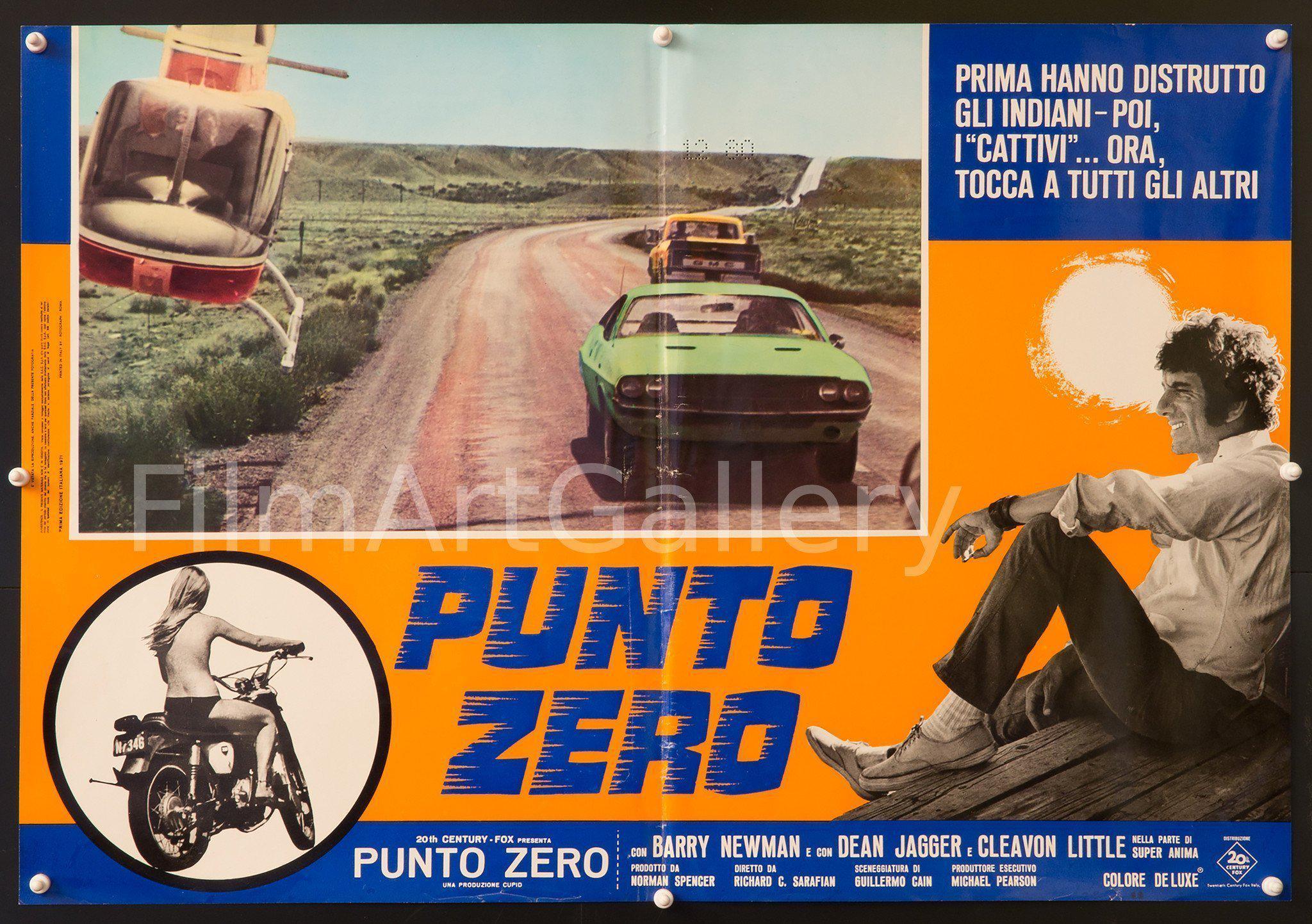 Vanishing Point Movie Poster 1971 Italian Photobusta (18x26)