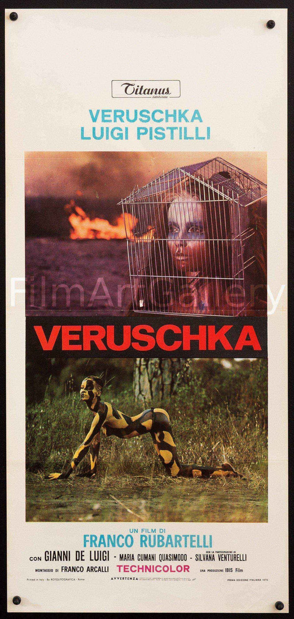 Veruschka Movie Poster 1970 Italian Locandina (13x28)